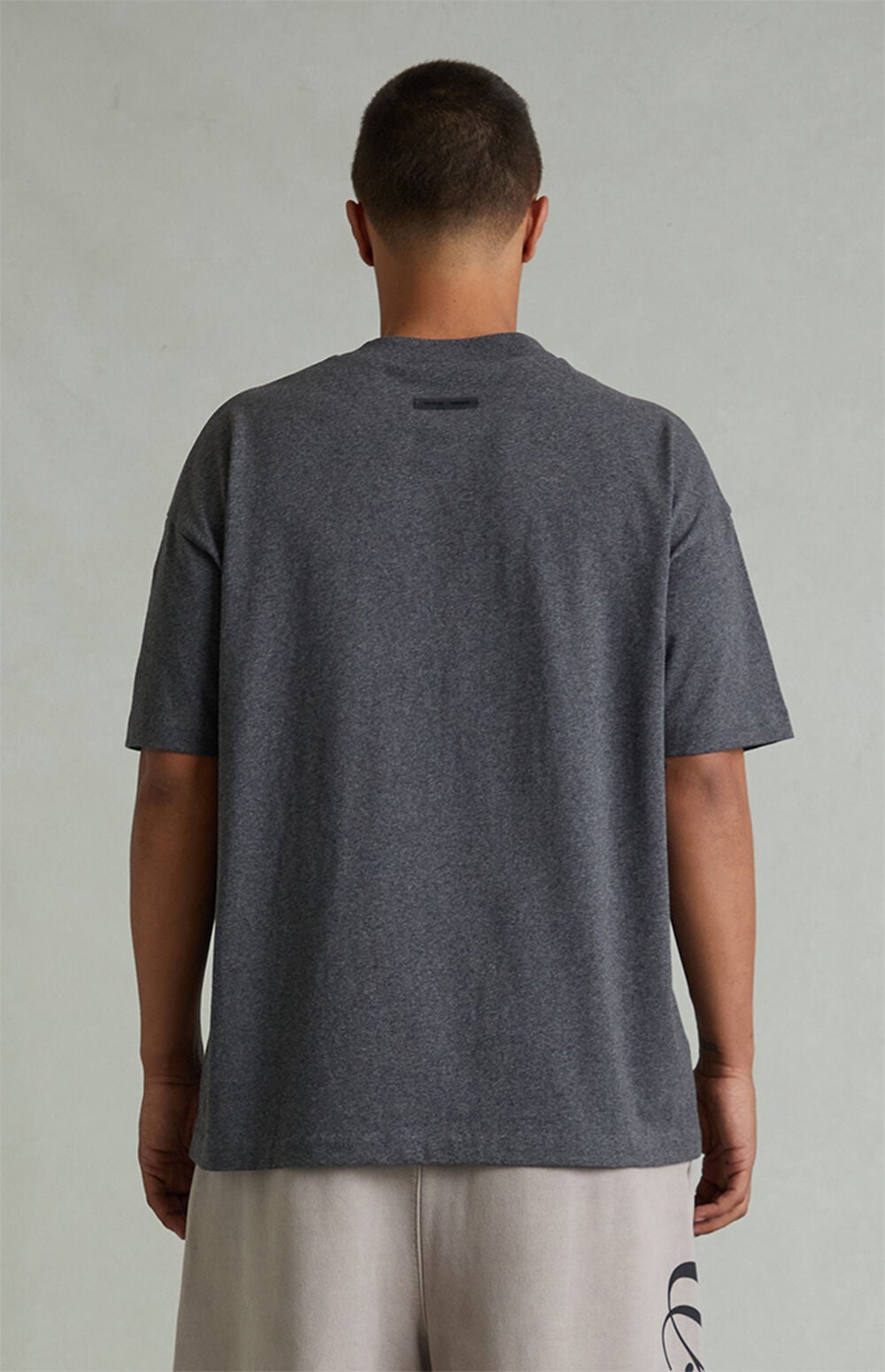 Fear of God ESSENTIALS Charcoal Heather Classic Short Sleeve T-Shirt ...