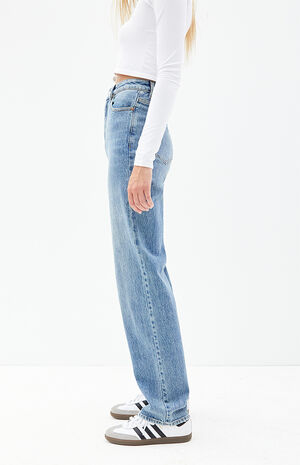 PacSun Stretch Medium Indigo Dad Jeans | PacSun