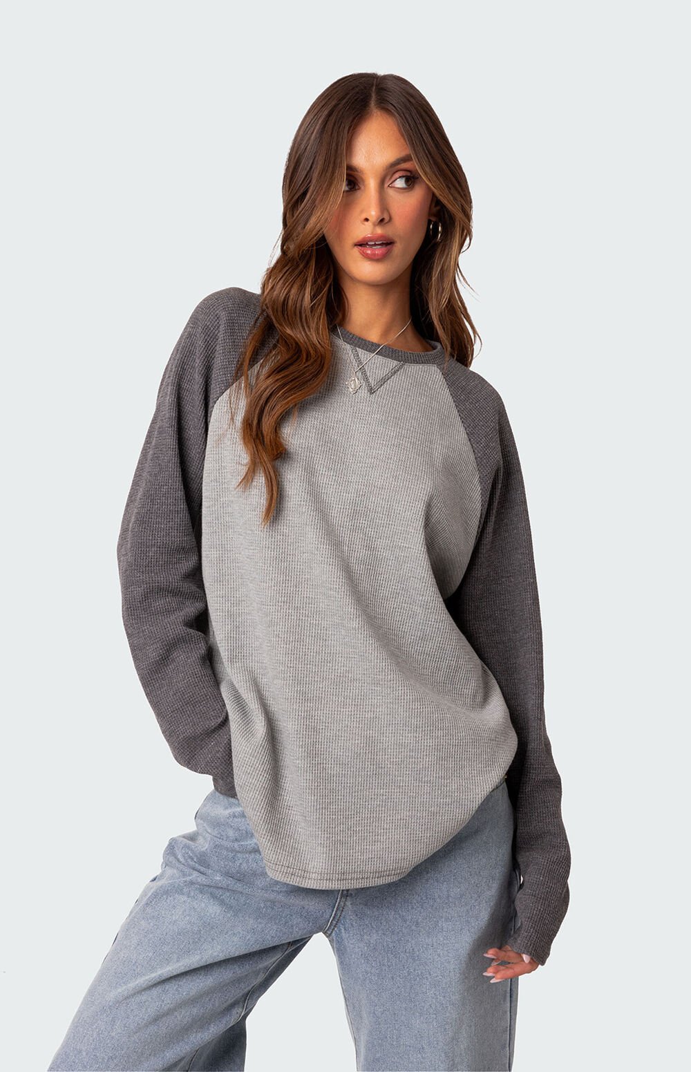 Edikted Me Time Oversized Waffle Top | PacSun