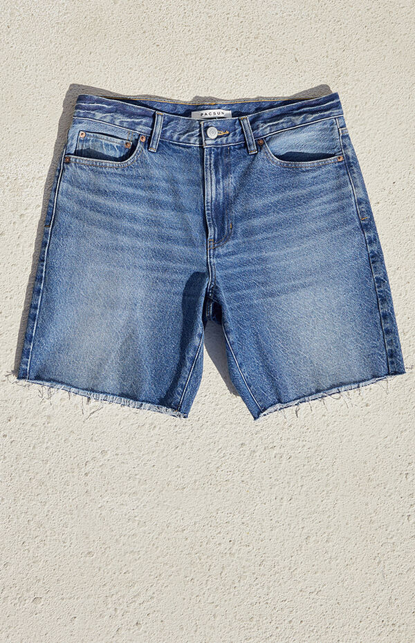 Pacsun Eco Medium Blue Cut Off Denim Shorts | PacSun