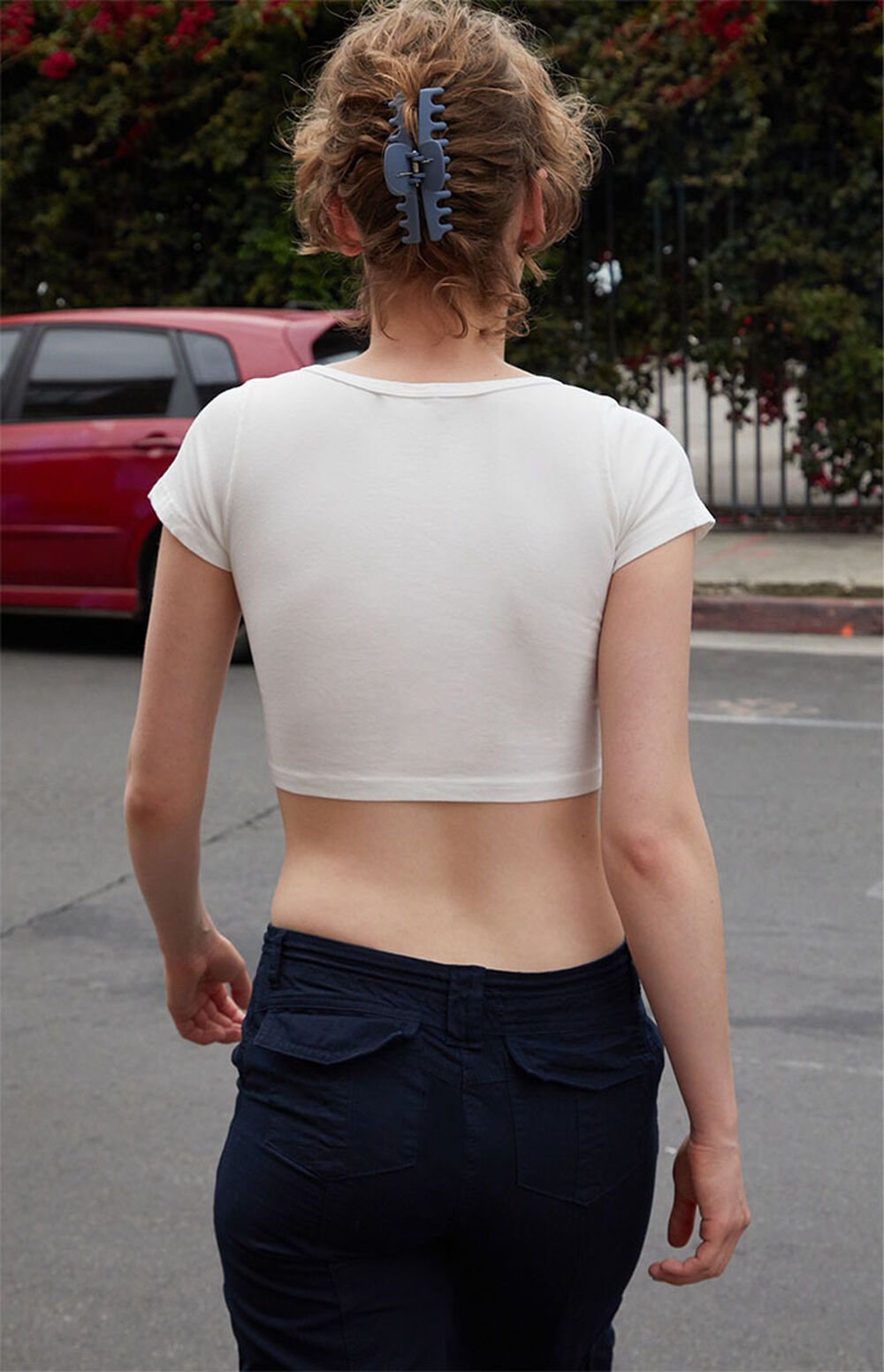 John Galt White Zelly Cropped Top | PacSun
