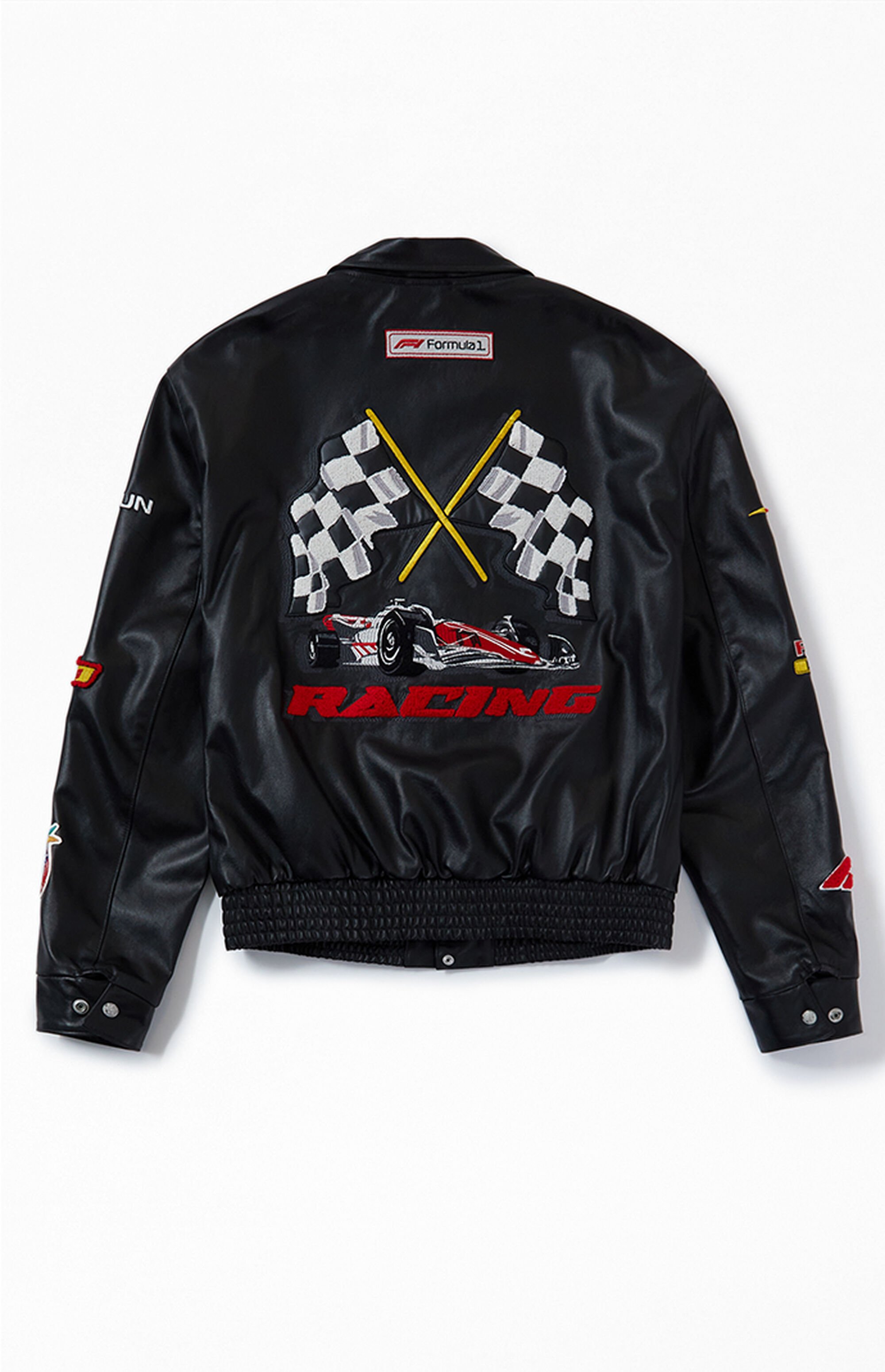 Jeff Hamilton x Formula 1 x PacSun Full Leather Racing Jacket | PacSun