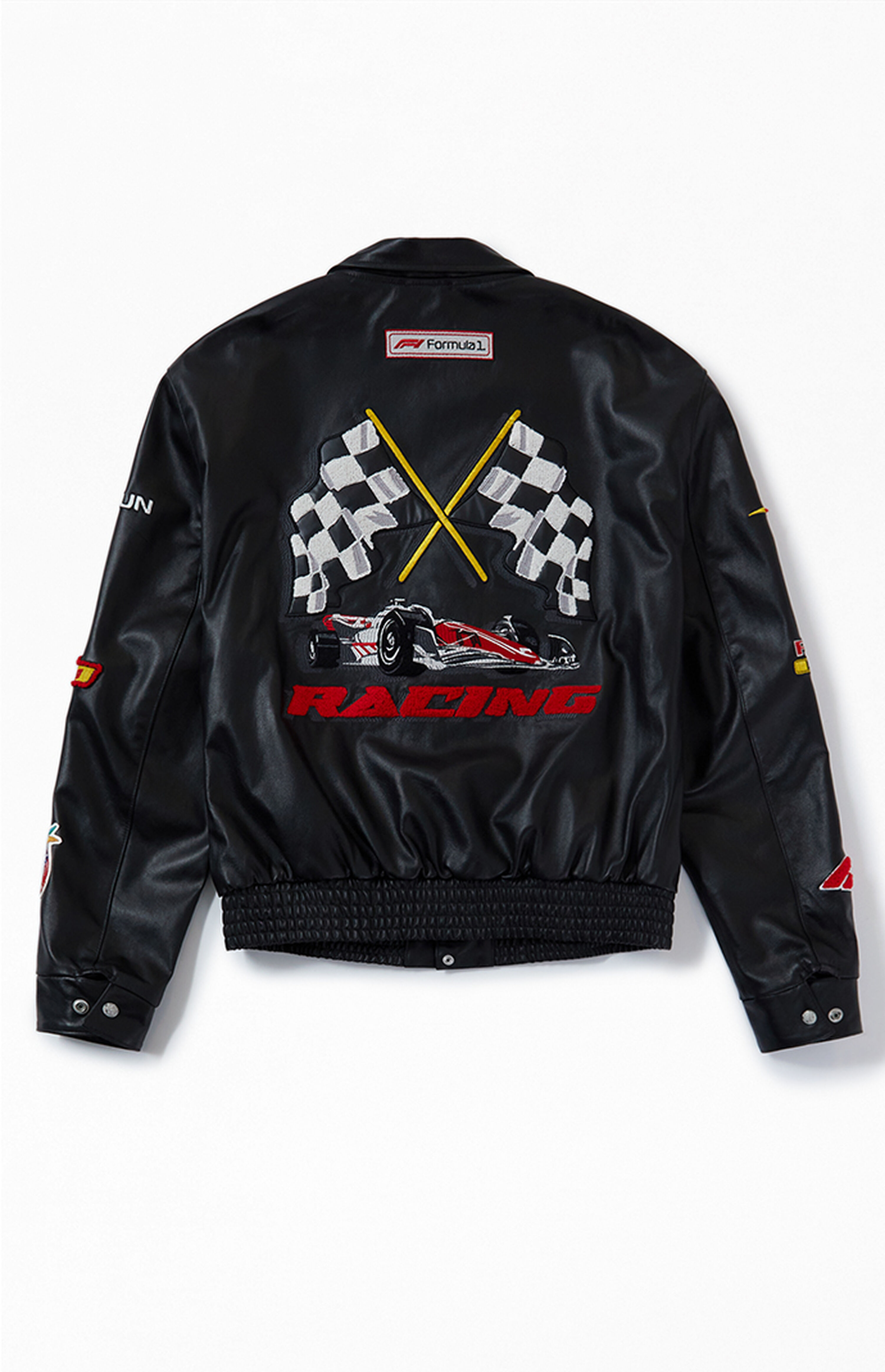 Jeff Hamilton x Formula 1 x PacSun Full Leather Racing Jacket | Pacsun