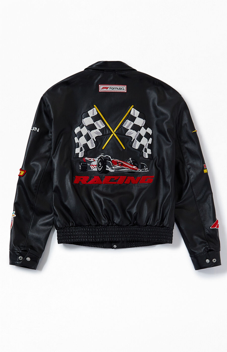 Jeff Hamilton x Formula 1 x PacSun Full Leather Racing Jacket | Pacsun