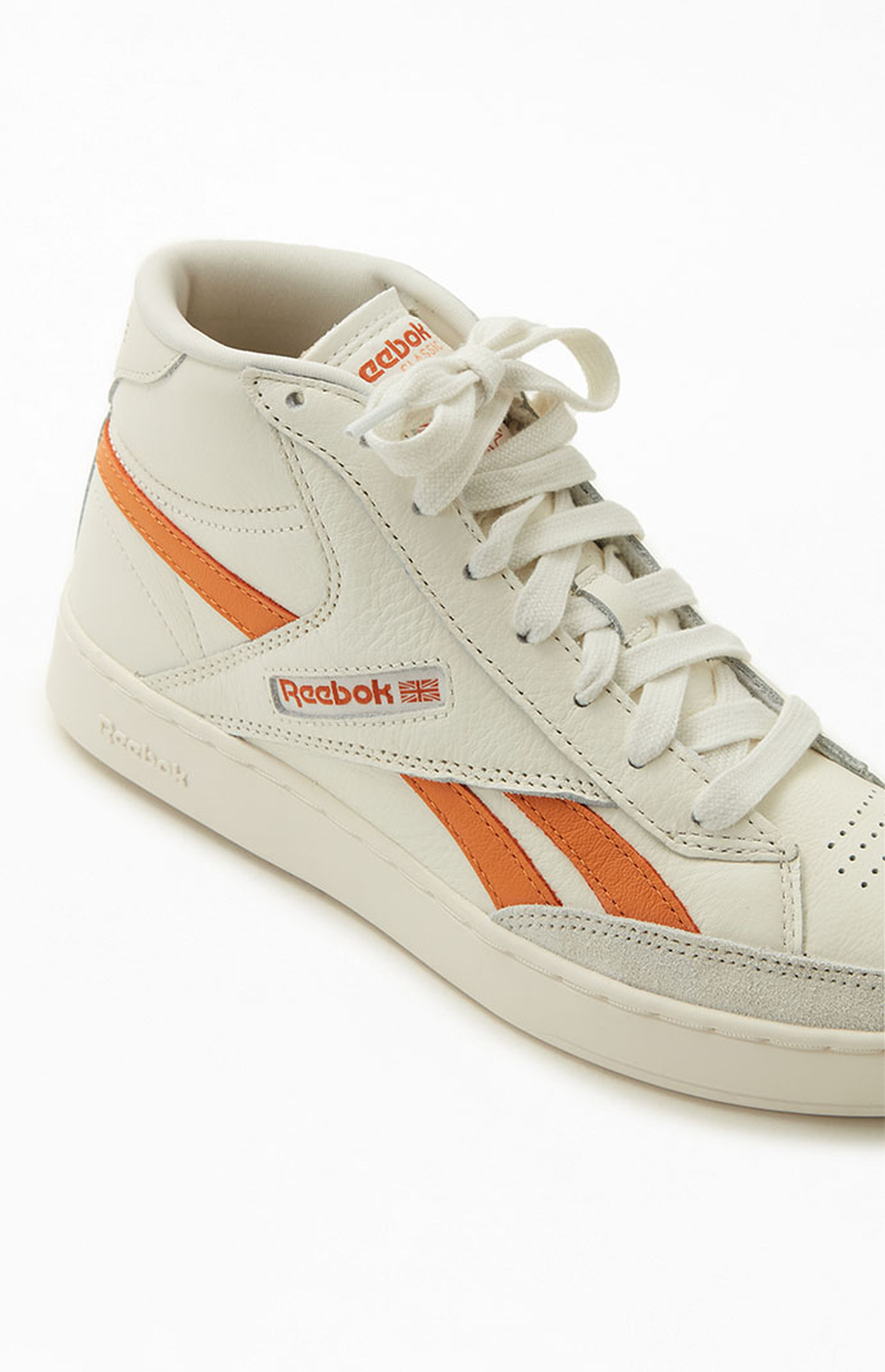 Reebok Women's Orange Club C High Top Sneakers | PacSun