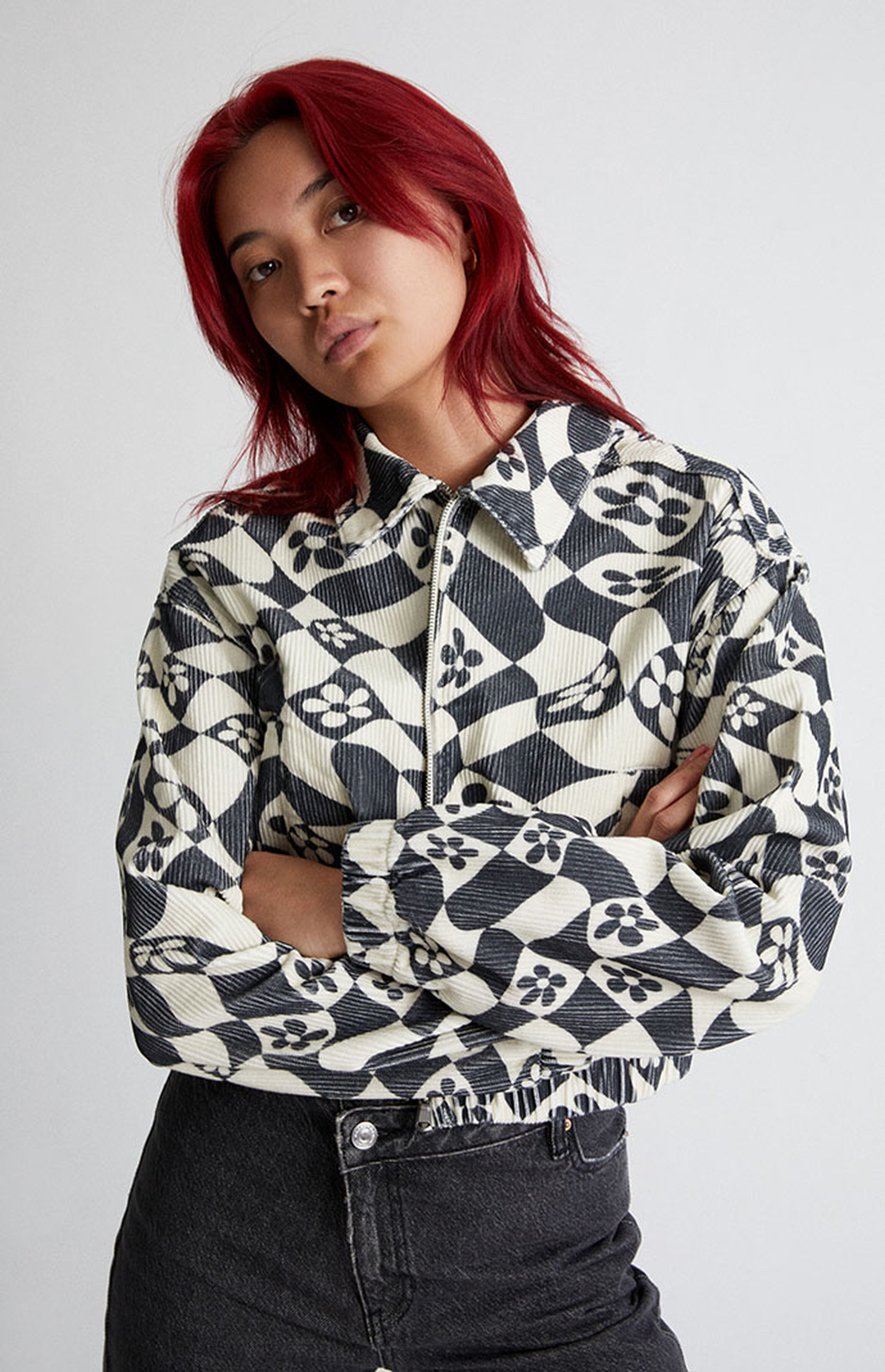 Pacsun Warped Floral Cropped Jacket | PacSun