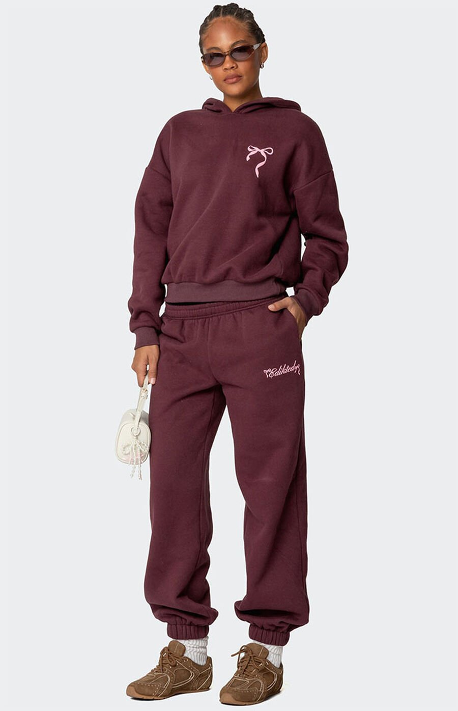 Edikted Sasha Bow Detail Sweatpants | PacSun