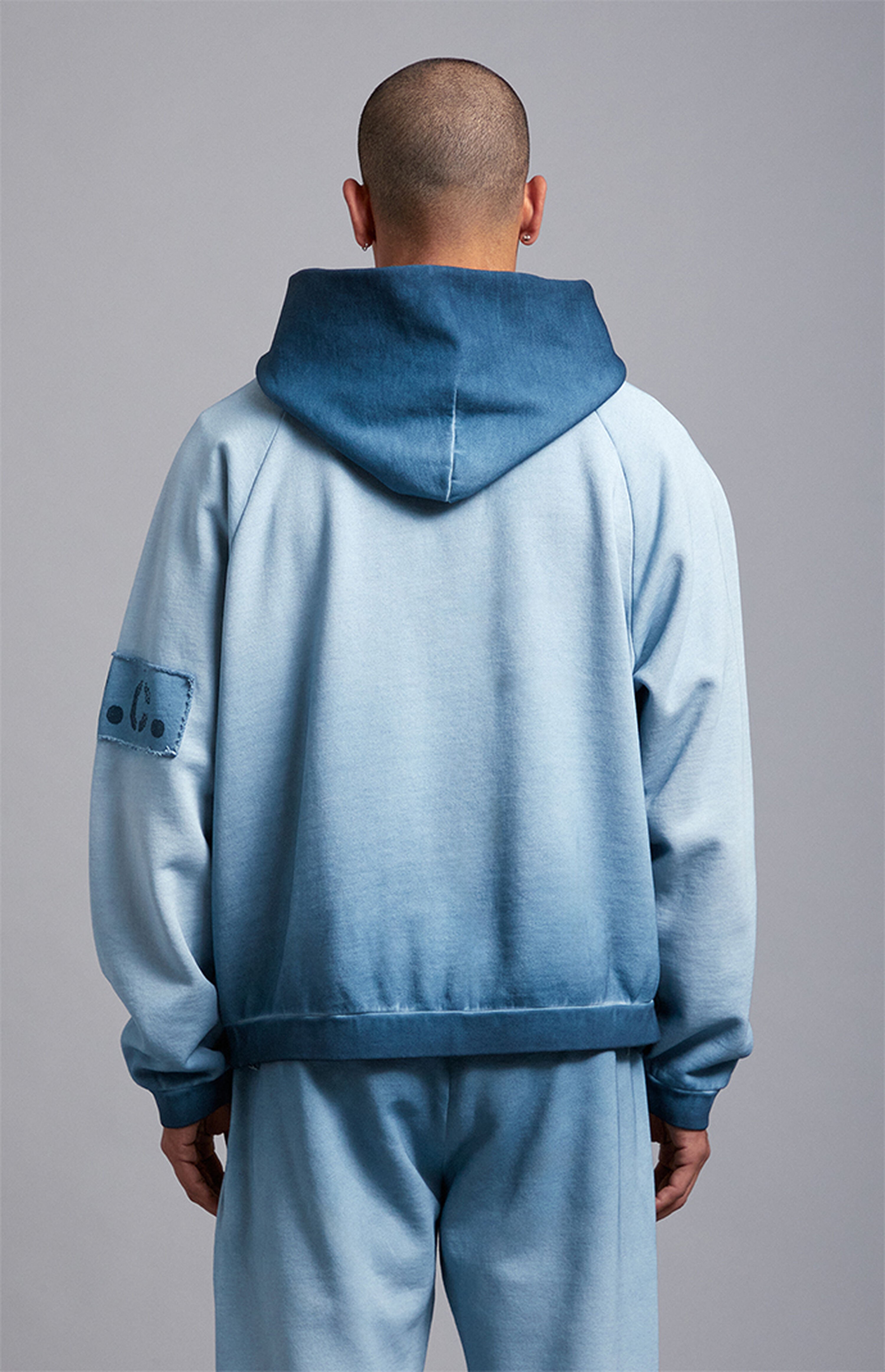 A.R.C. Blue Vintage Wash Heavyweight Oversized Fleece Hoodie | Pacsun