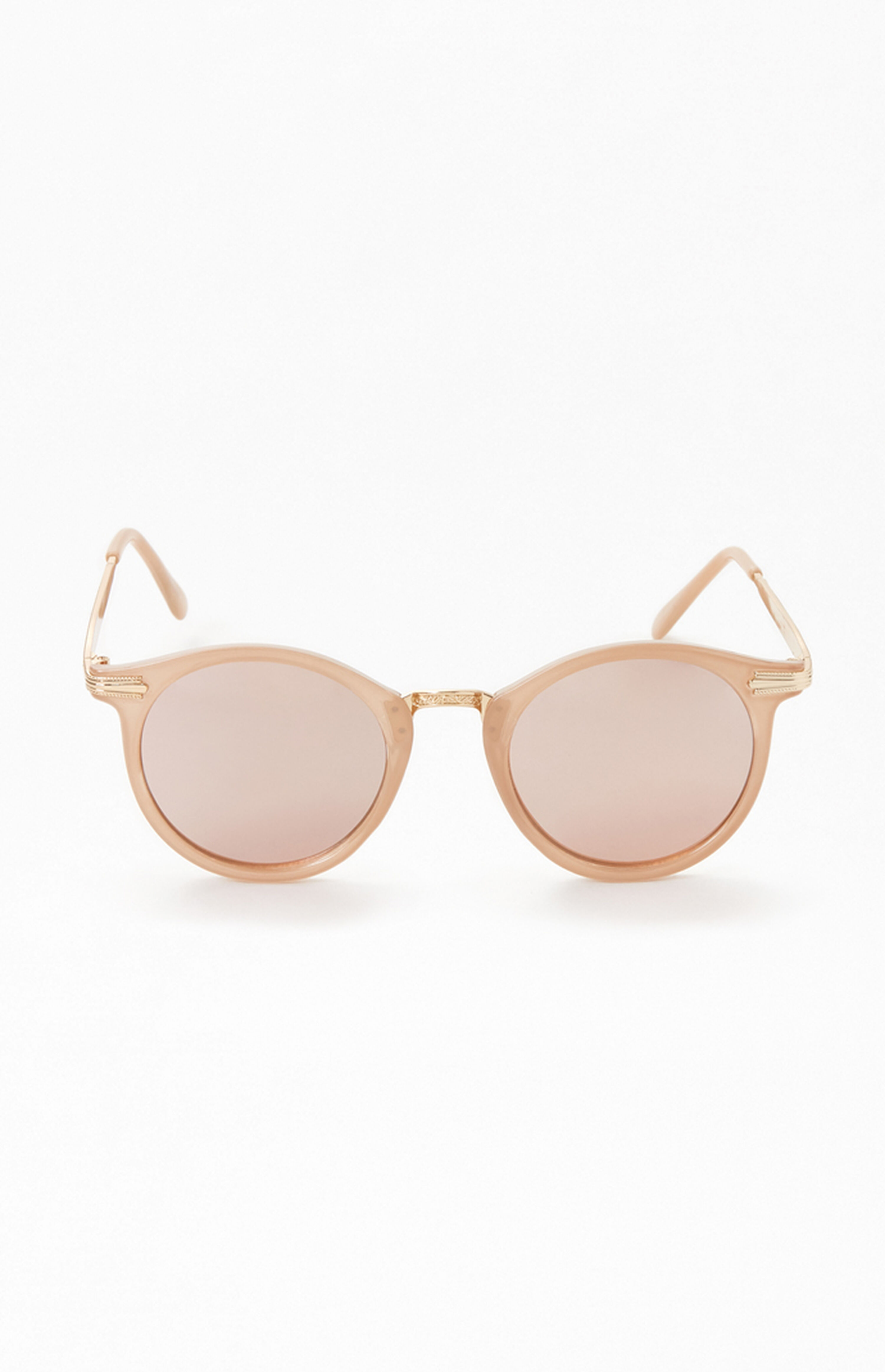 Pacsun Cream Prep Round Sunglasses | PacSun