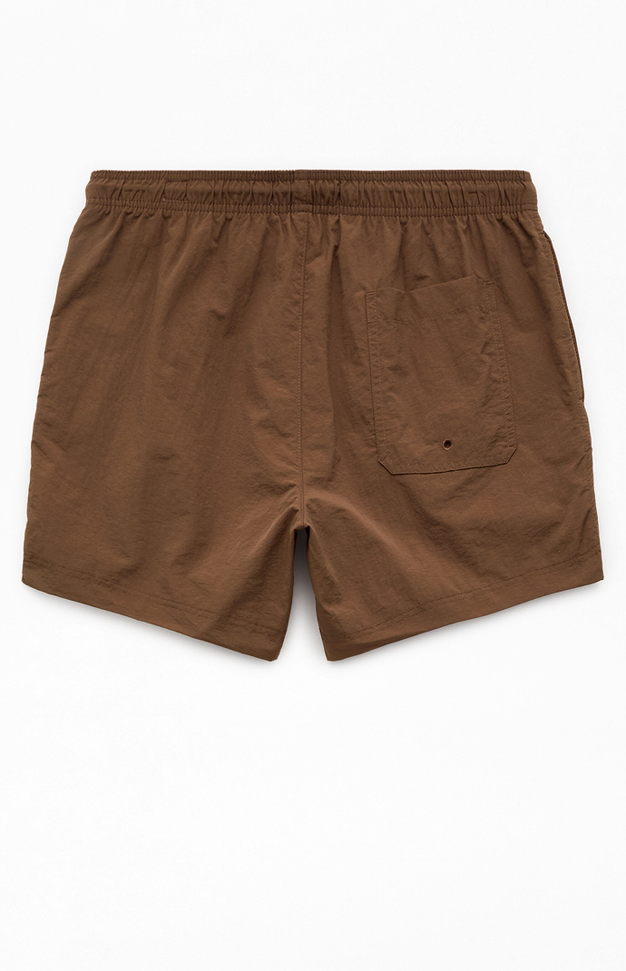 Pacsun Brown Collegiate 4.5'' Swim Trunks | Pacsun