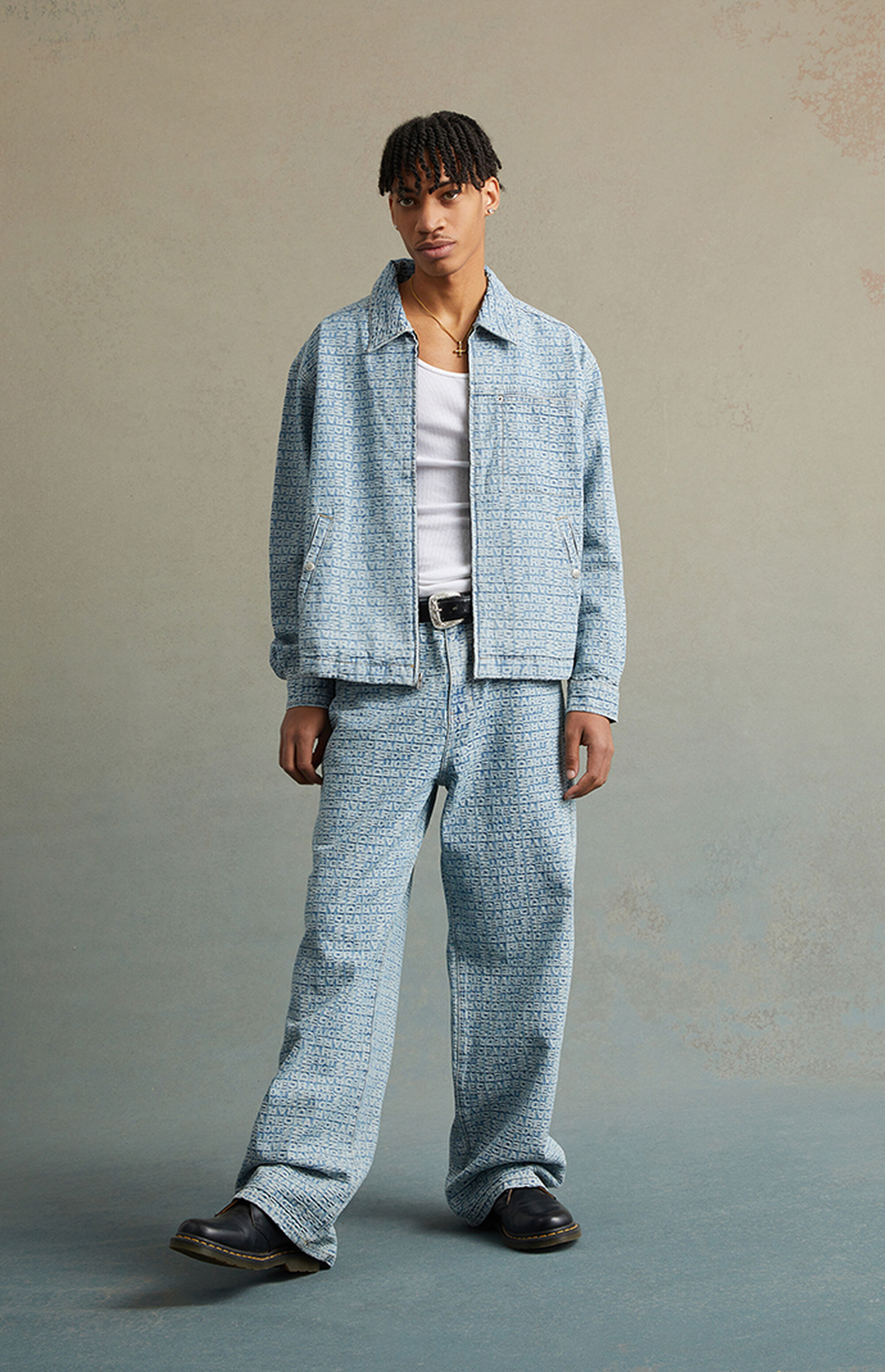 RARE DNM EDIT Jacquard Denim Gas Jacket | Pacsun