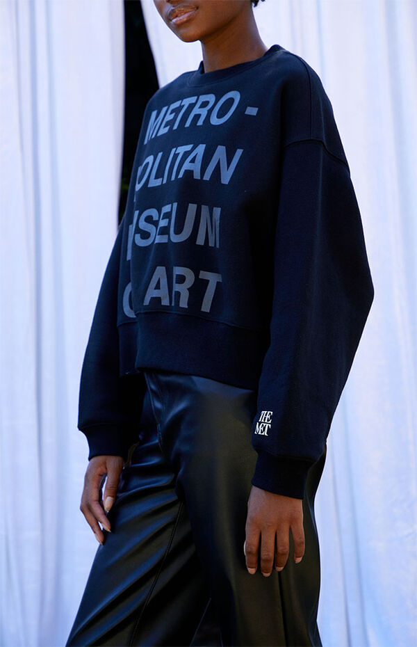 The Met x PacSun Bold Print Crew Neck Sweatshirt | PacSun