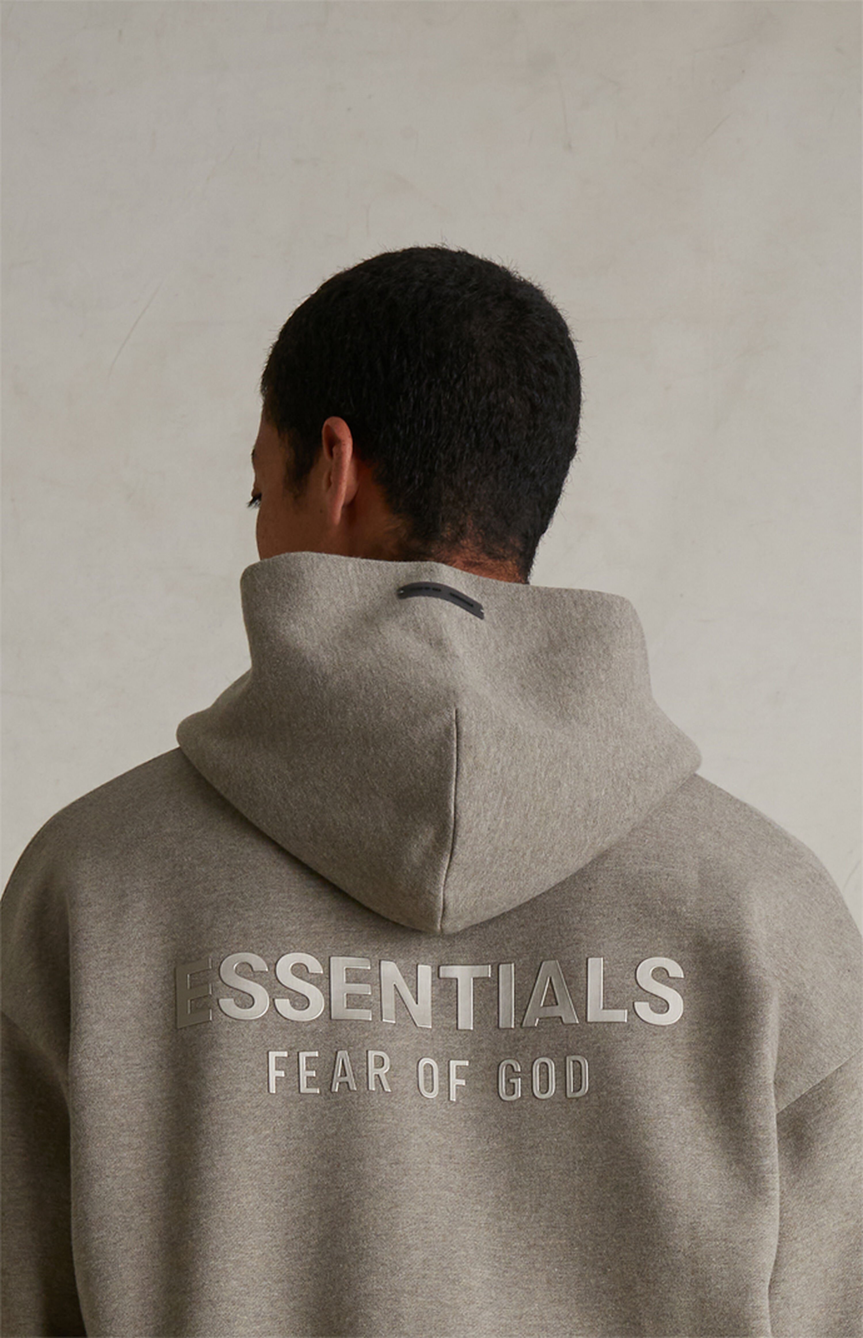 Fear of God ESSENTIALS Homestead Heather Classic Fleece Zip Up Hoodie ...