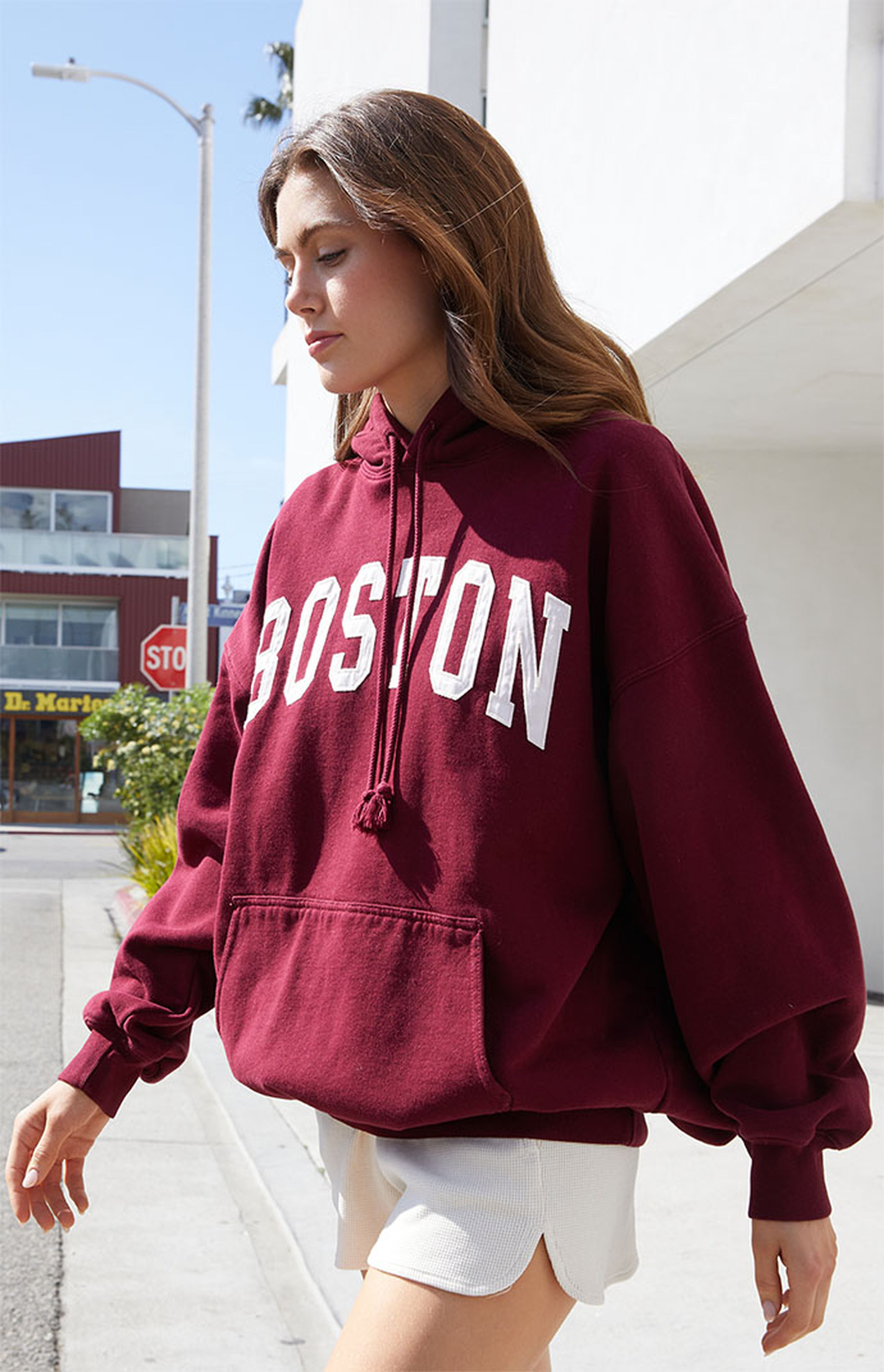 John Galt Burgundy Christy Boston Hoodie | PacSun