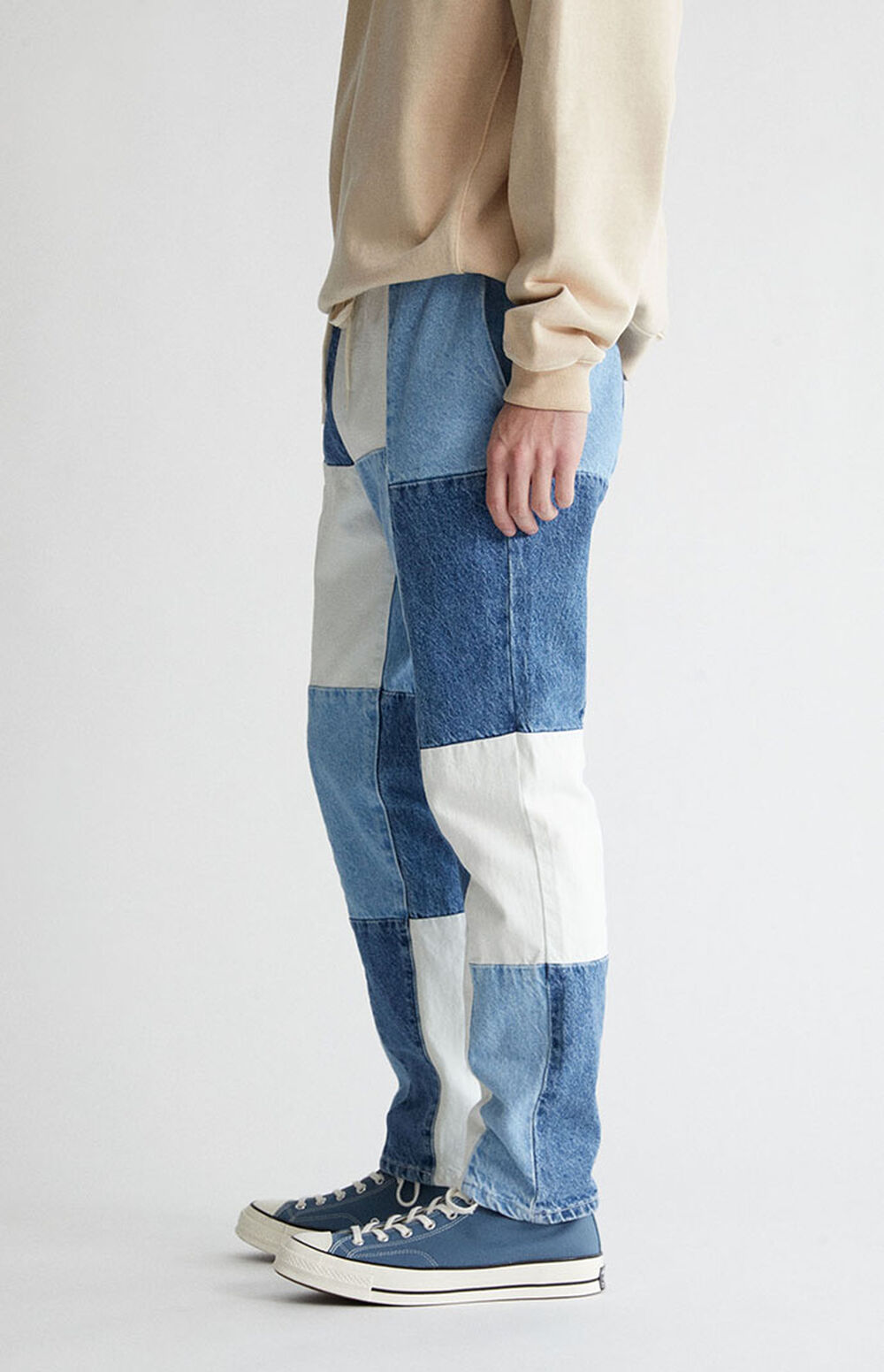 Pacsun Patchwork Denim Trouser Pants | PacSun