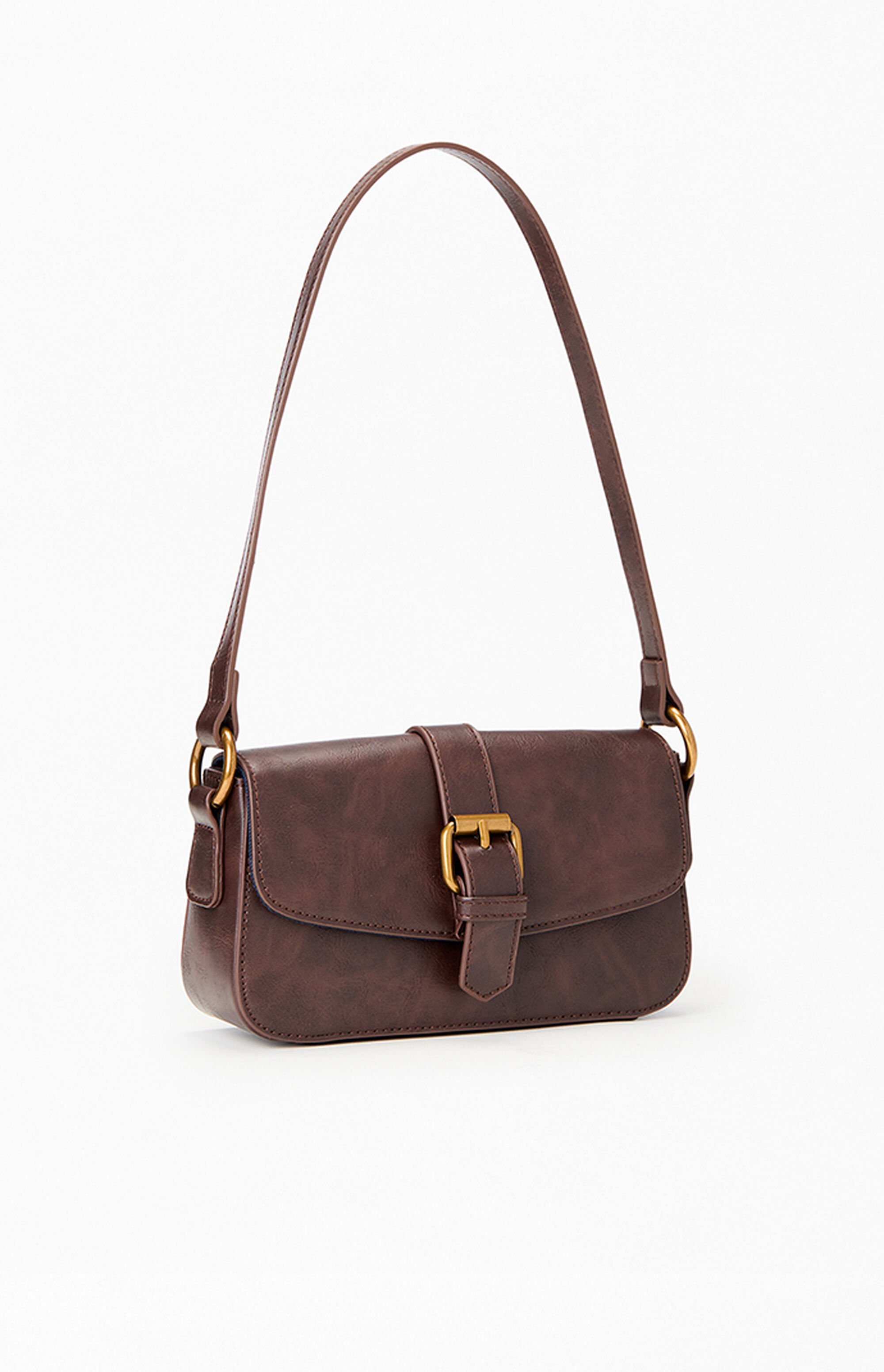 John Galt Brown Buckle Shoulder Bag | PacSun