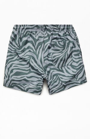 Pacsun Army Zebra AOP 4.5" Swim Trunks | PacSun