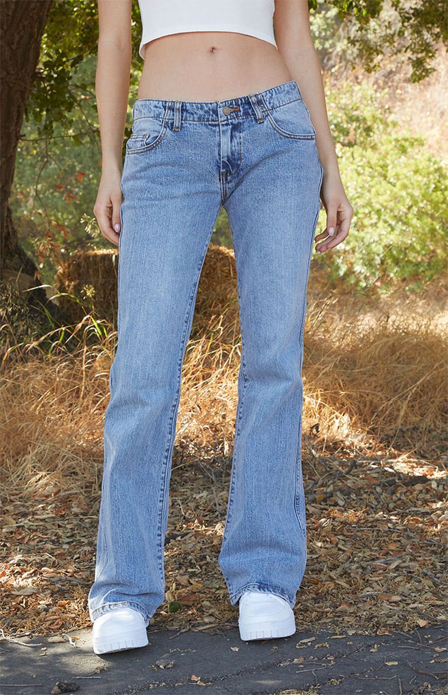 John Galt Light Blue Eleanor Low Rise Jeans | PacSun