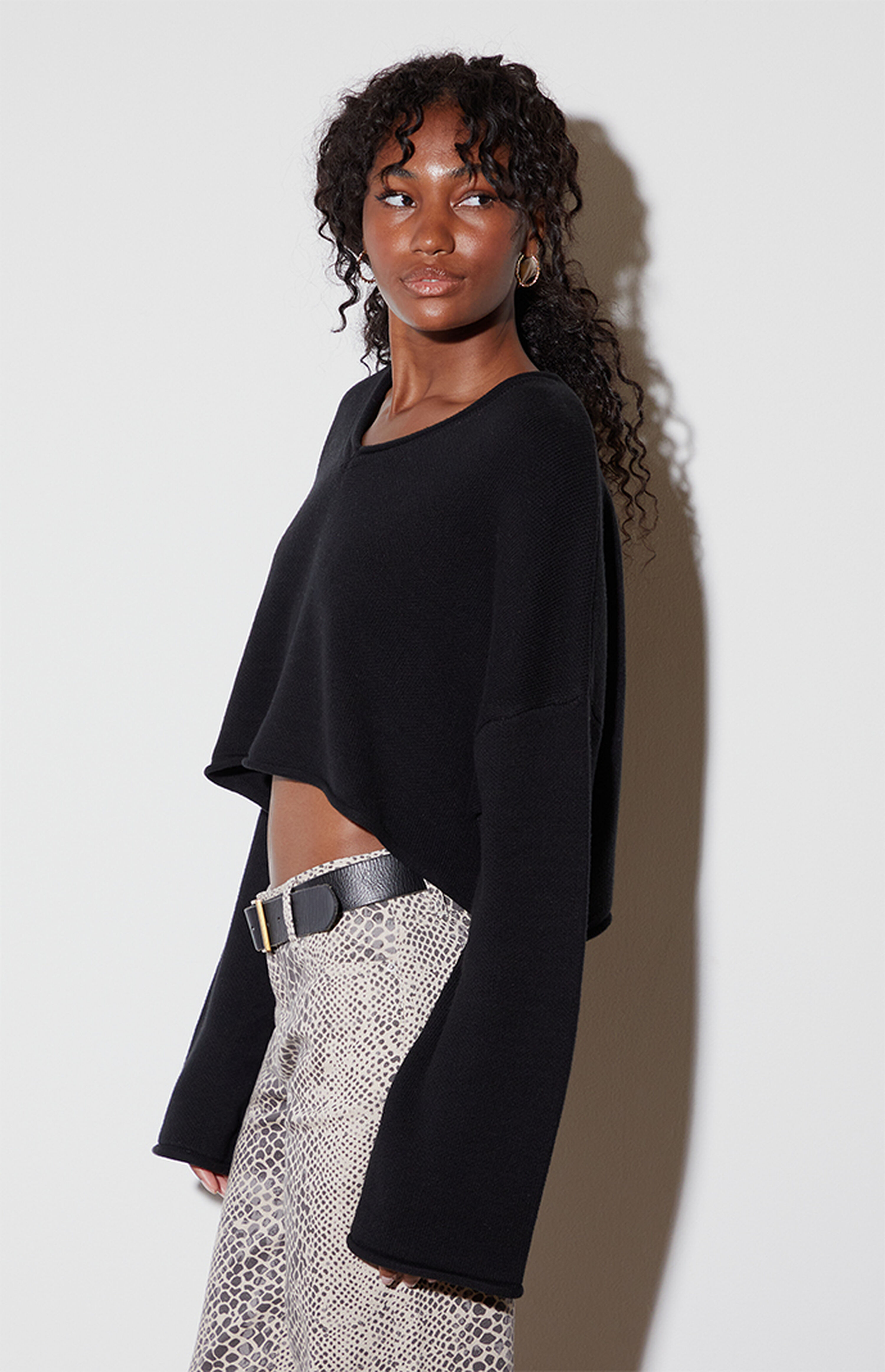 LA Hearts Effie Boxy Cropped Sweater | PacSun