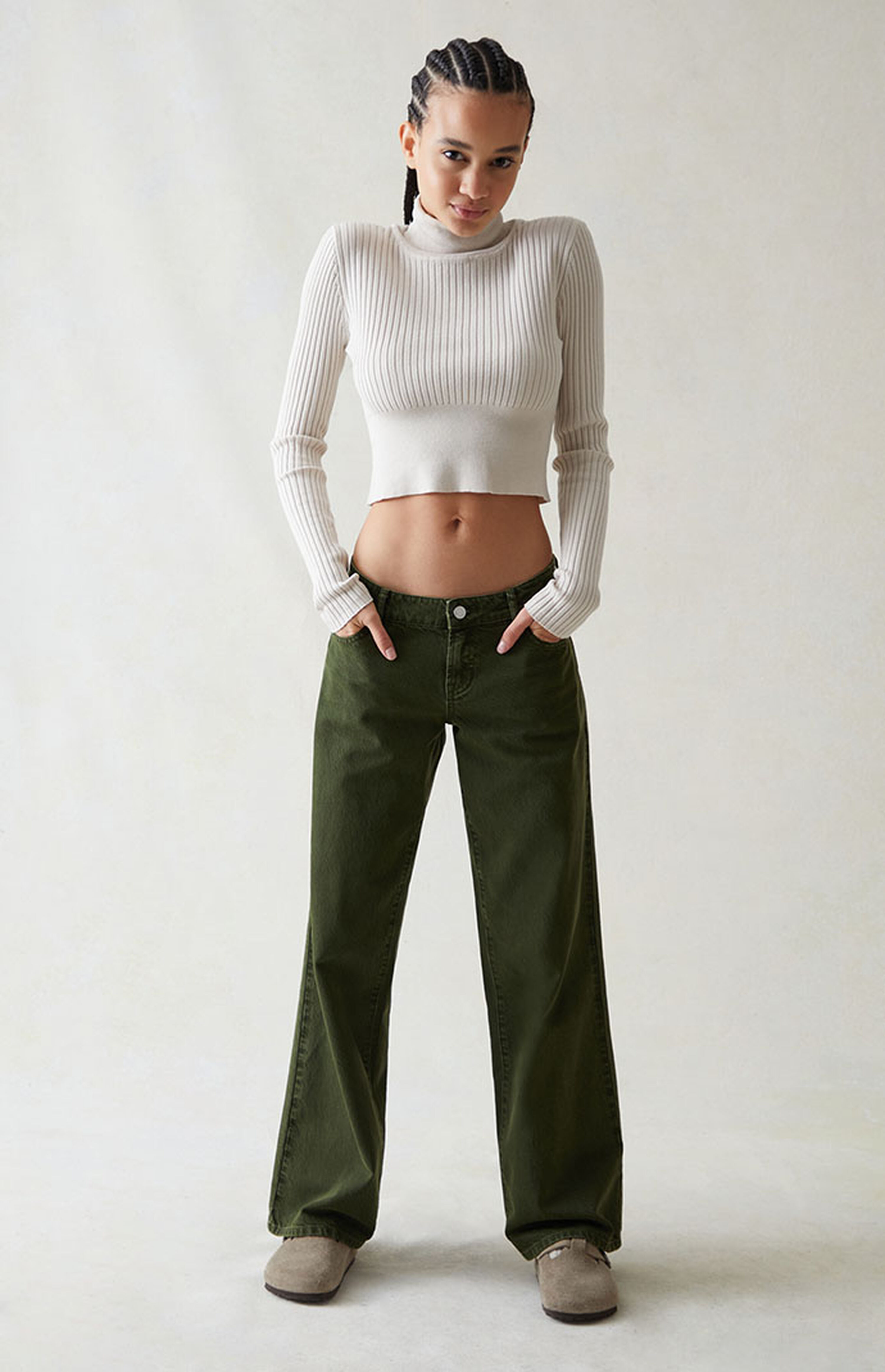 Pacsun Eco Green Low Rise Wide Leg Jeans | PacSun