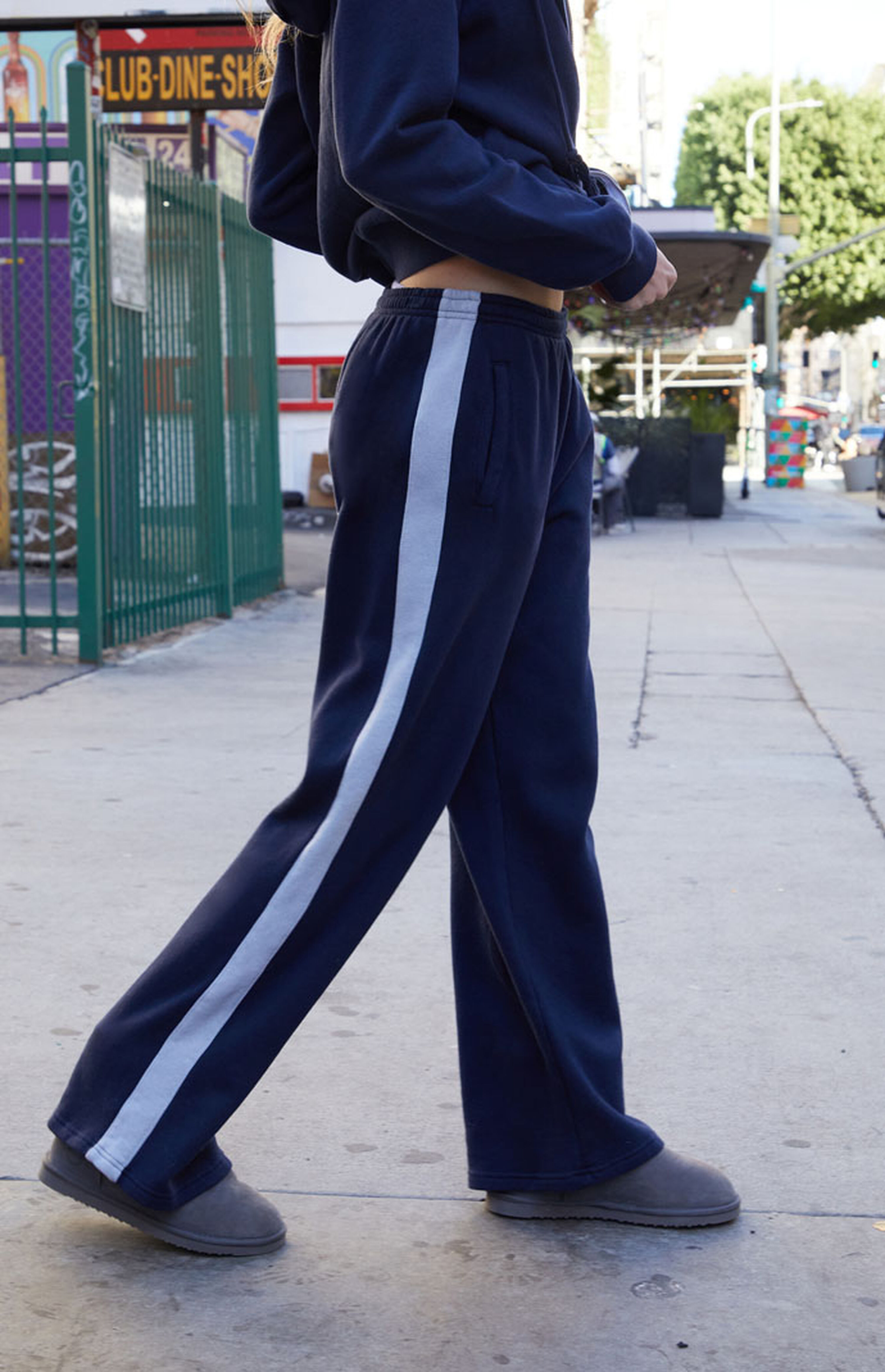 John Galt Navy Side Stripe Anastasia Sweatpants | Pacsun