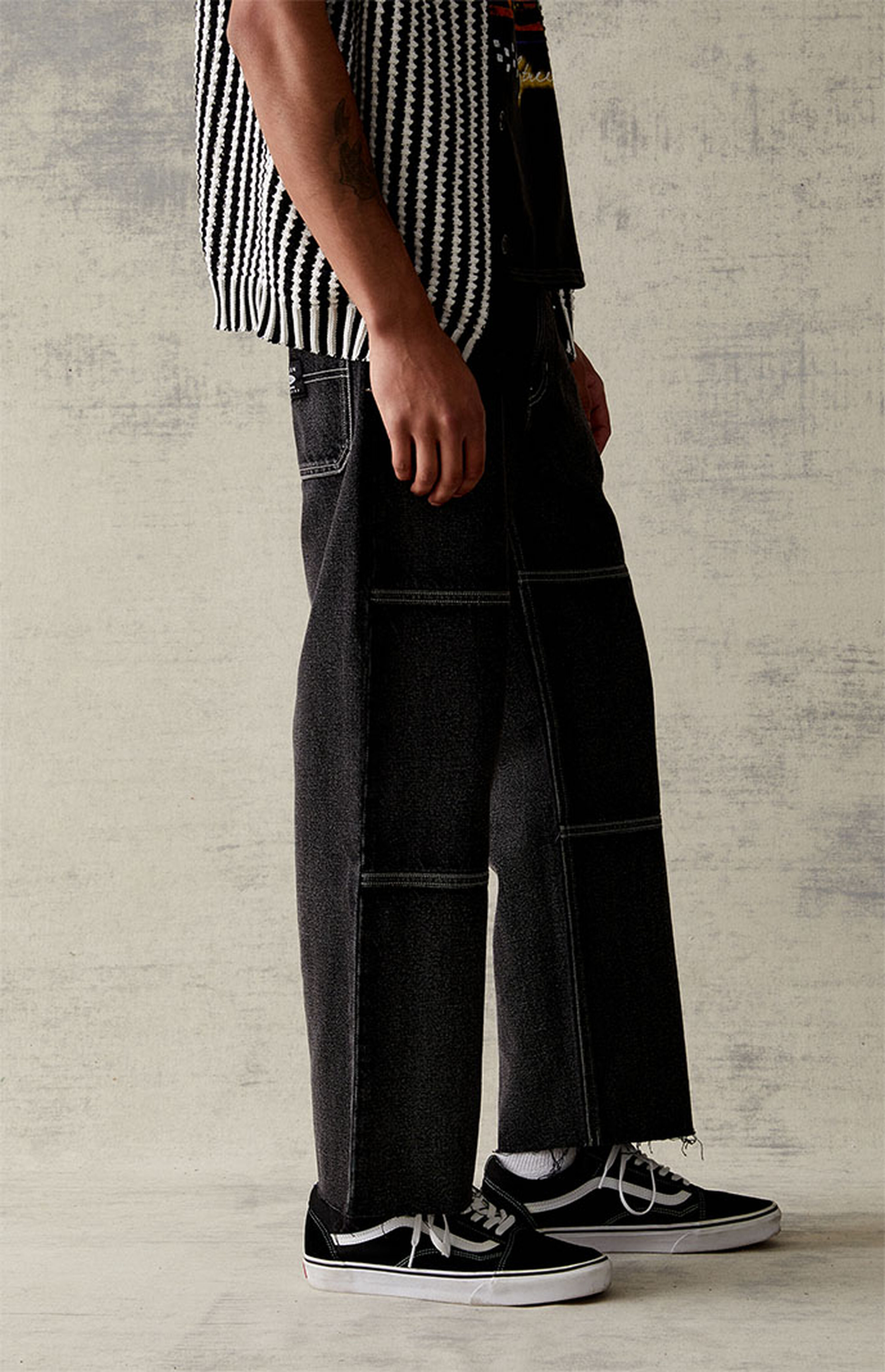 PacSun Eco Baggy Black Panel Jeans | PacSun