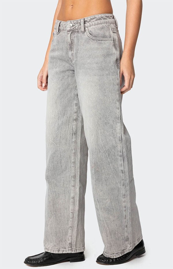 Edikted Magda Low Rise Acid Wash Jeans | PacSun