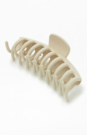 John Galt White Large Claw Clip | PacSun