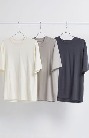 PS Basics 3 Pack Solid Boxy Oversized T-Shirts | PacSun