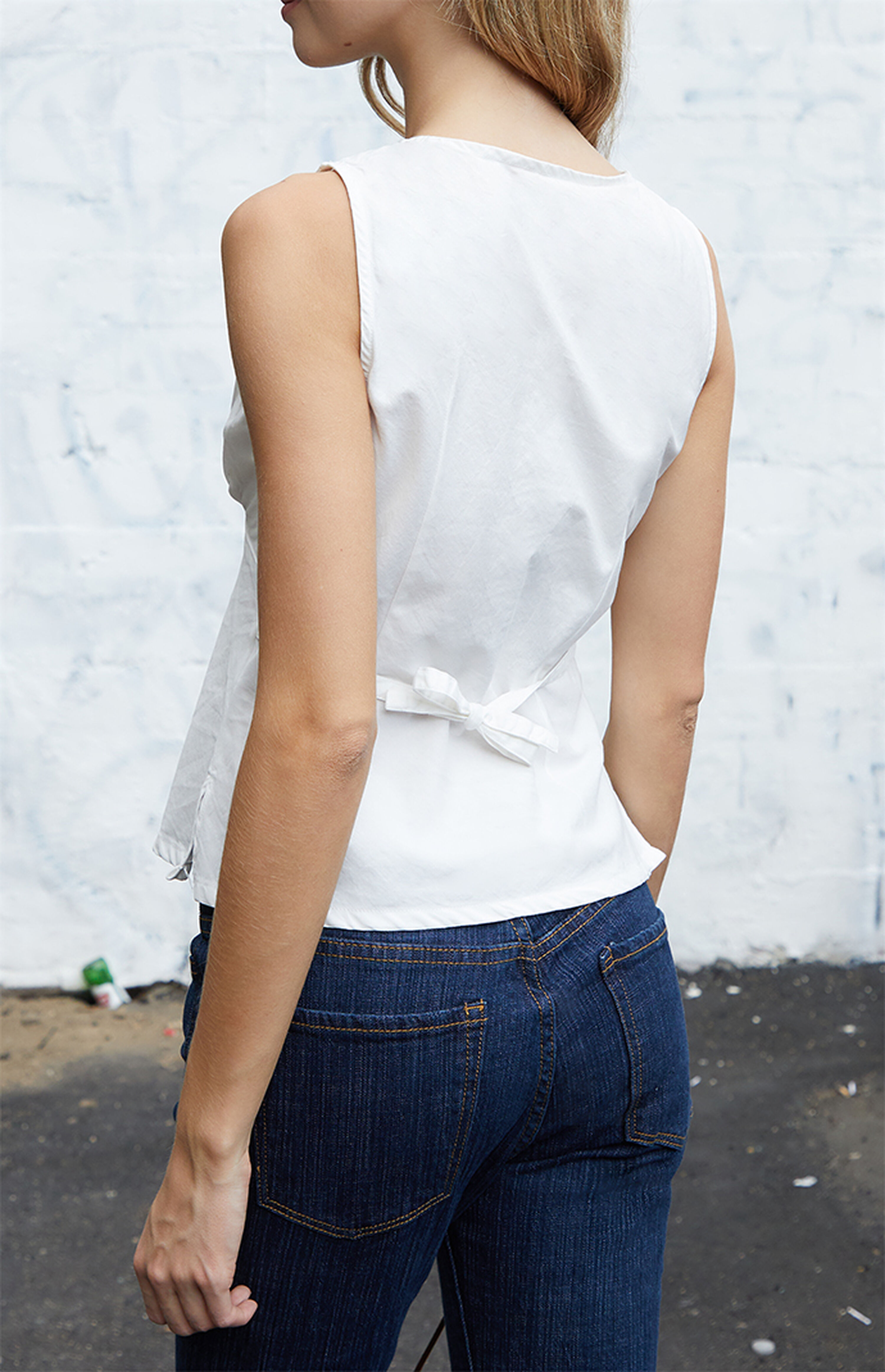 John Galt White V-Neck Tank Top | Pacsun