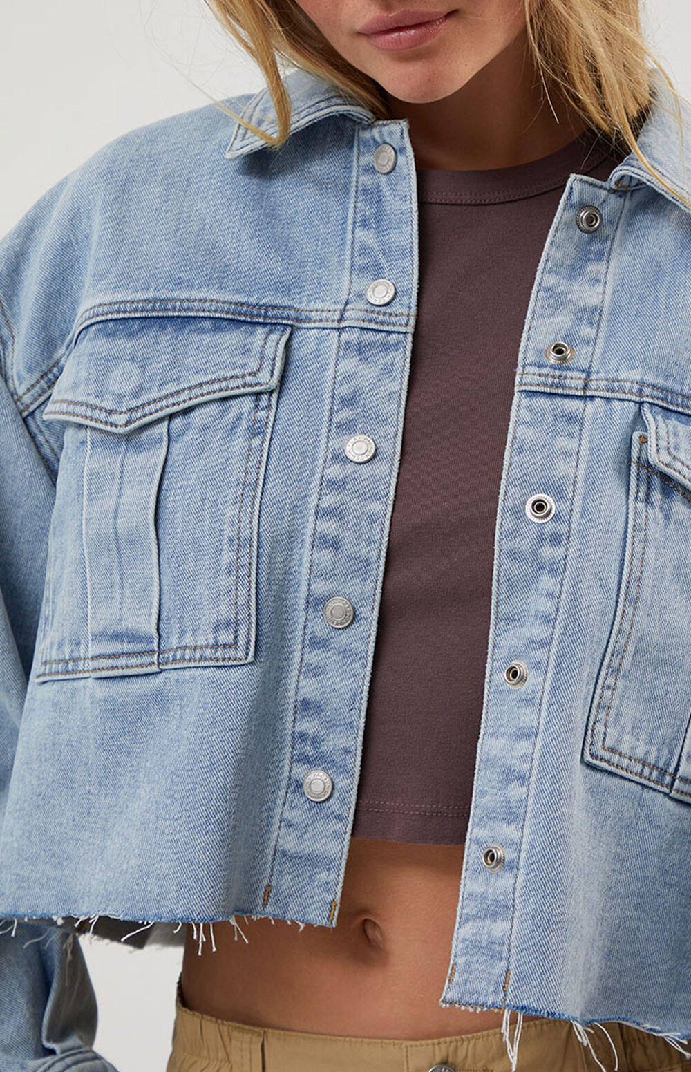 Pacsun Raw Cut Denim Trucker Jacket | PacSun