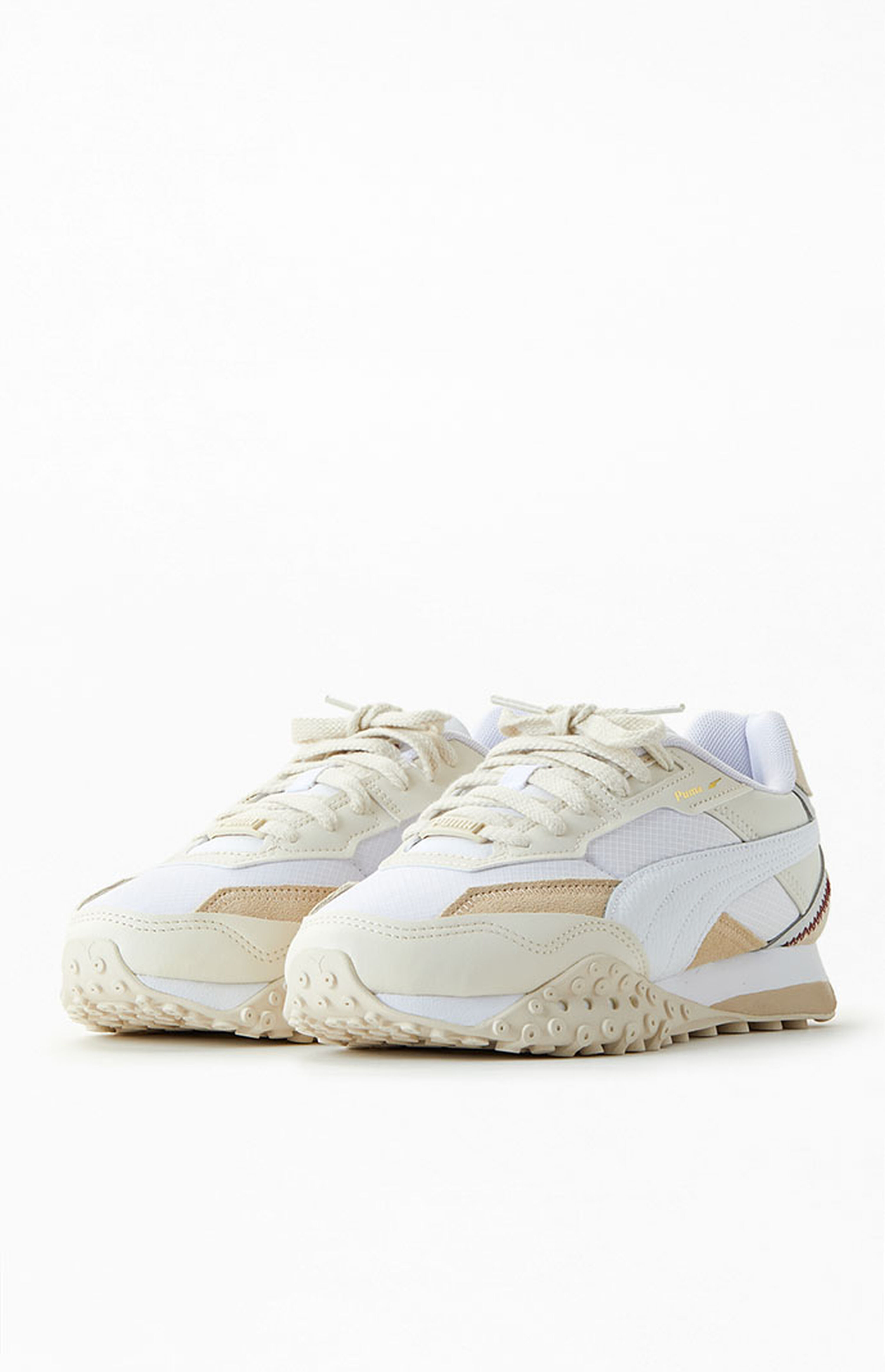 Puma Women's Beige Blacktop Rider Sneakers | Pacsun