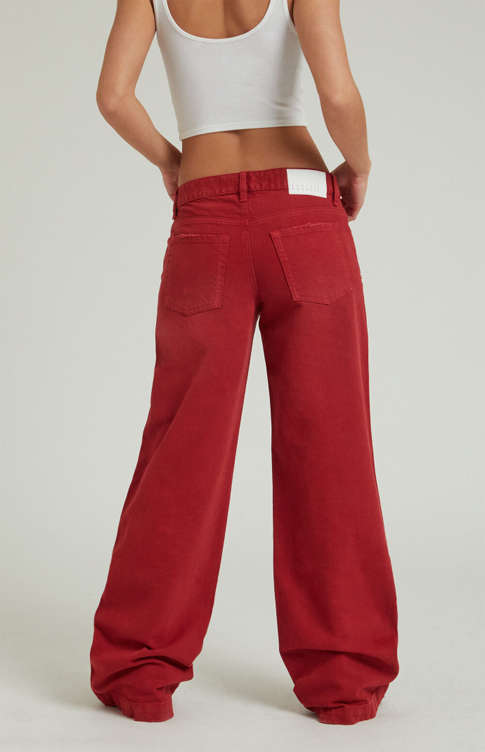 Pacsun Casey Medium Red Low Rise Baggy Jeans | PacSun