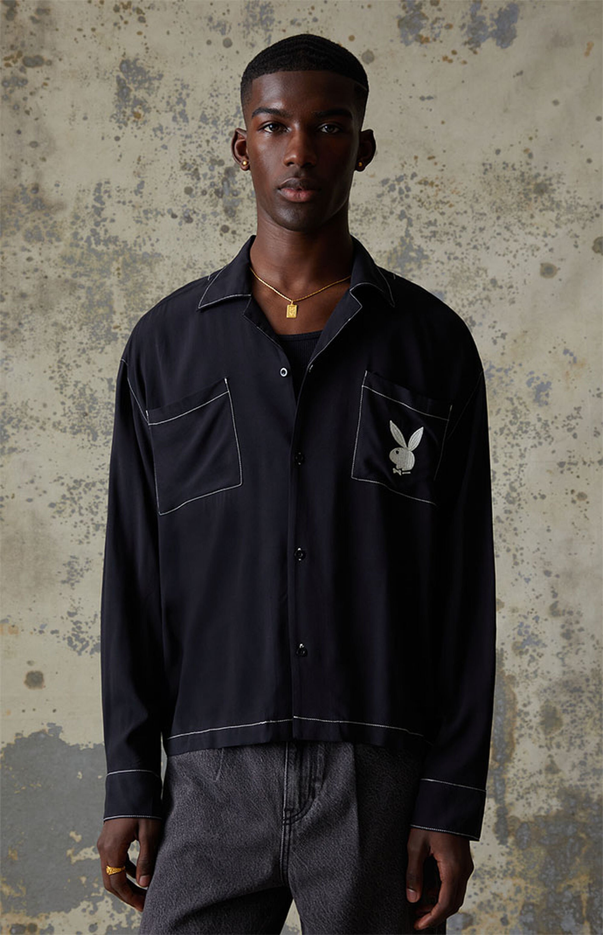Playboy By PacSun Stitch Long Sleeve Shirt | PacSun