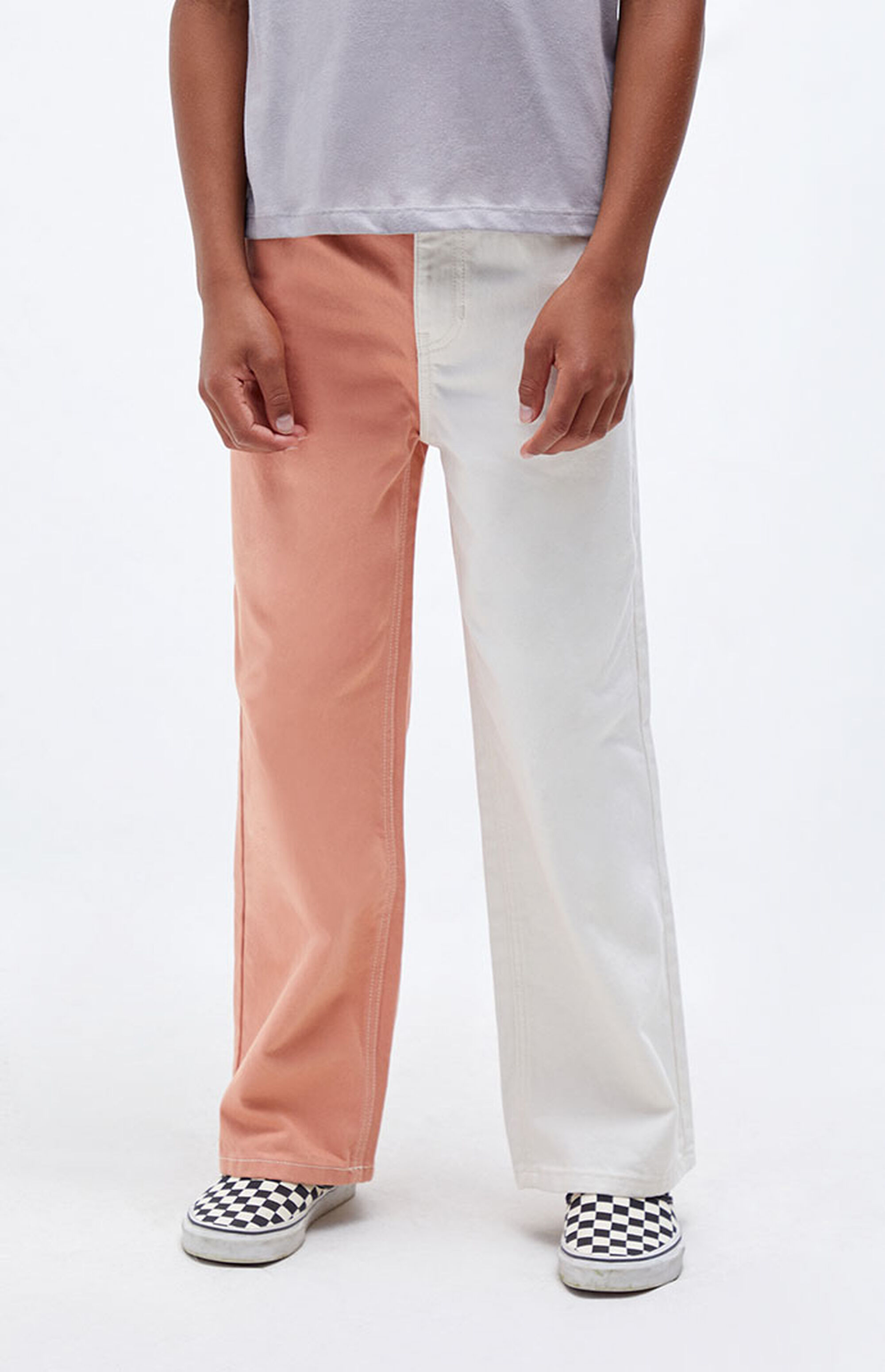 Pacsun Kids Muted Clay & Gardenia Baggy Pants | PacSun