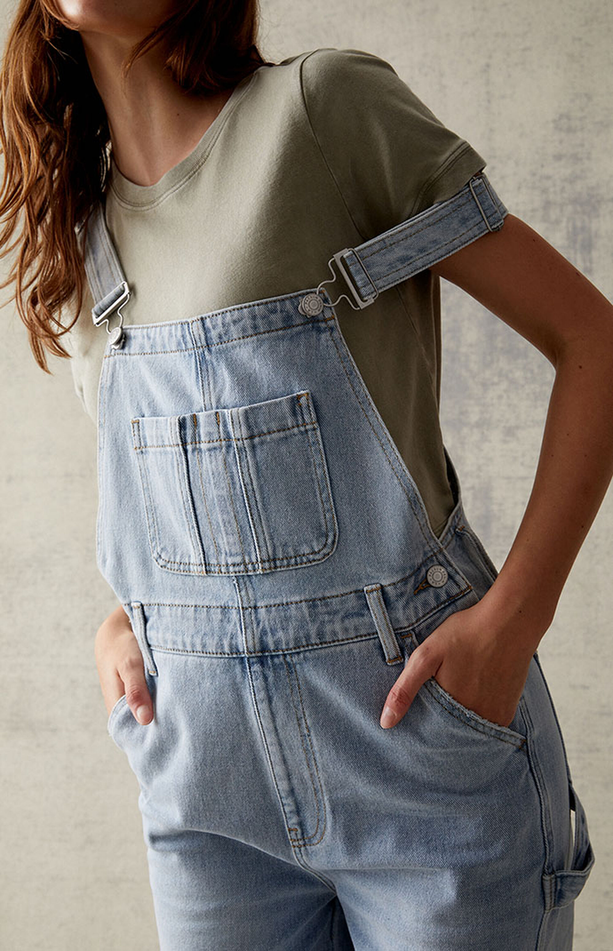 Pacsun Light Blue Denim Overalls | PacSun