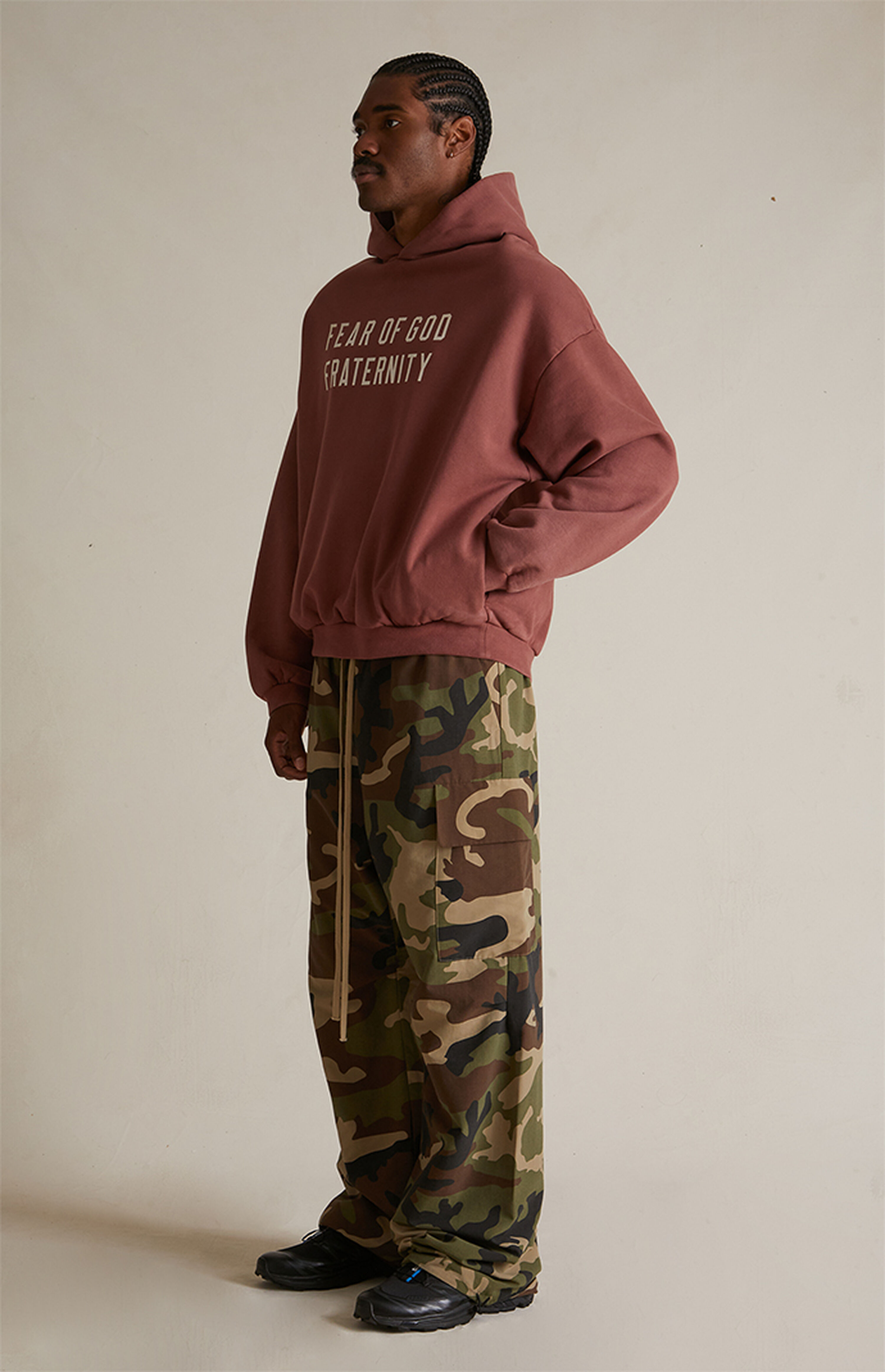 Fear of God ESSENTIALS Crimson Heavy Fleece Hoodie | Pacsun