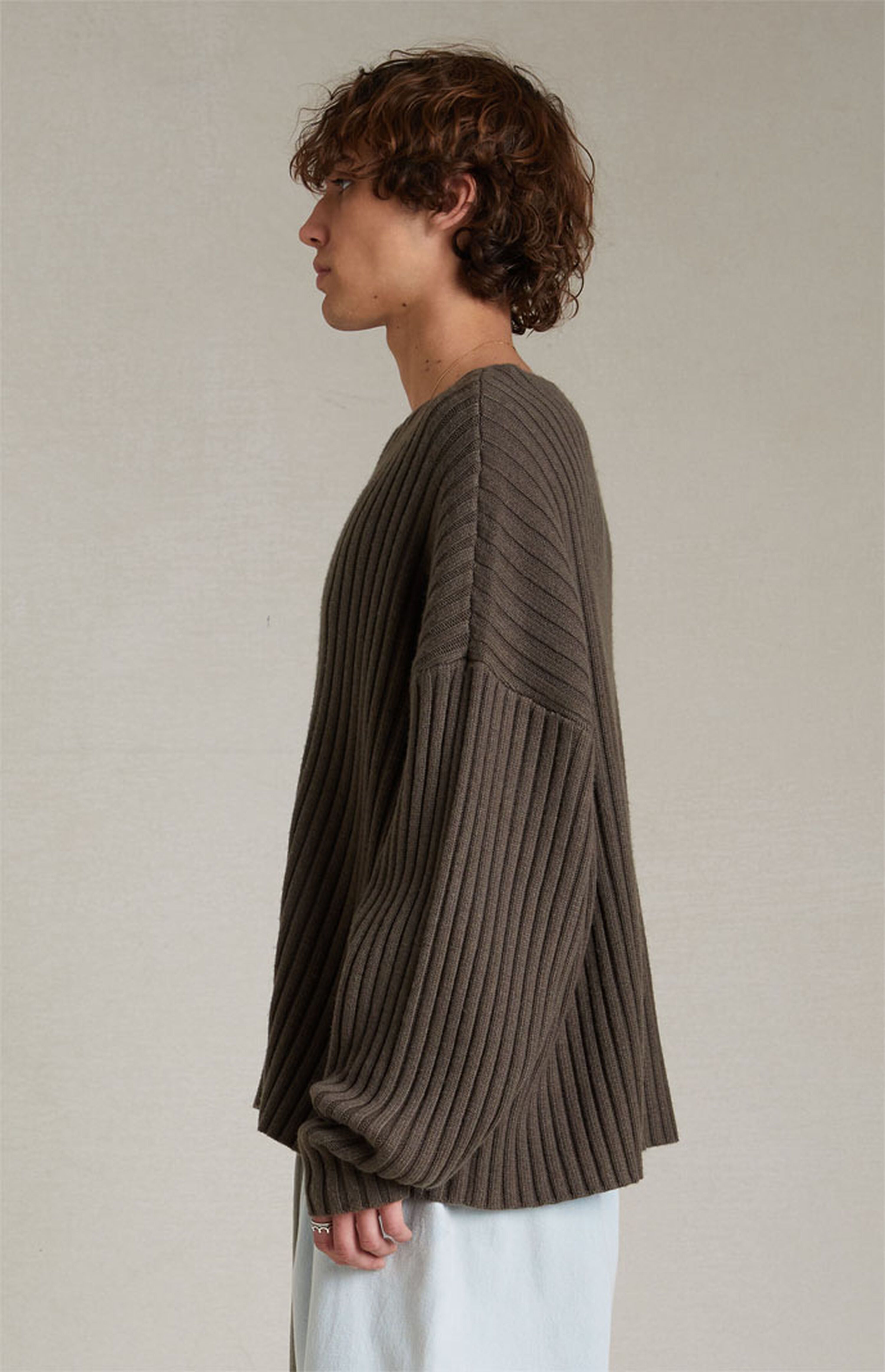 Fear of God Essentials Ink Raw Neck Sweater | PacSun