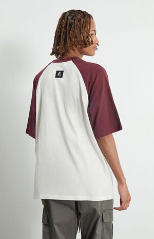Pacsun Burgundy Raglan Boxy Henley T-Shirt | PacSun