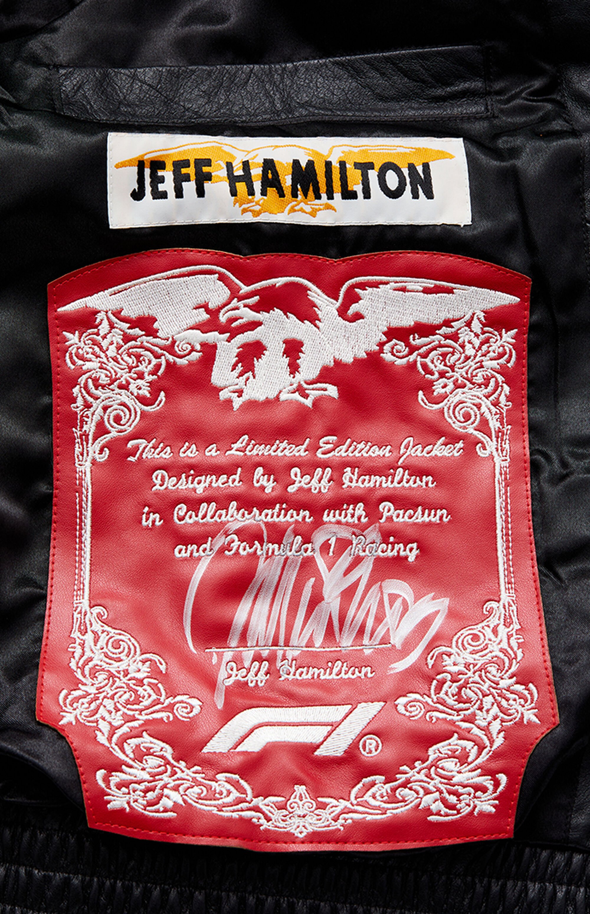 Jeff Hamilton x Formula 1 x PacSun Full Leather Racing Jacket | PacSun