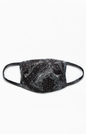 Pacsun Black Paisley Face Mask | PacSun