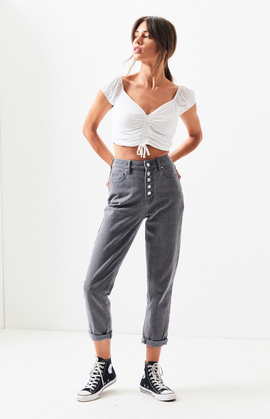 LA Hearts Cinched Front Top | PacSun
