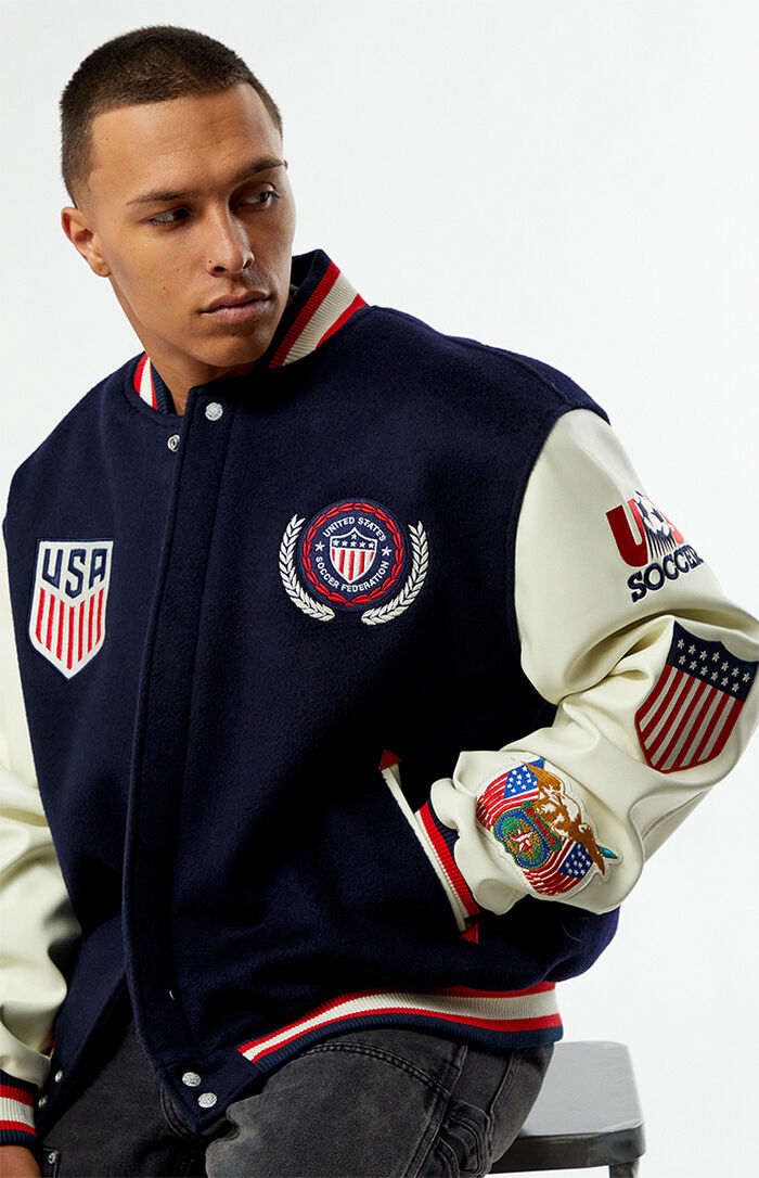 US Soccer x Jeff Hamilton Varsity Jacket | Pacsun
