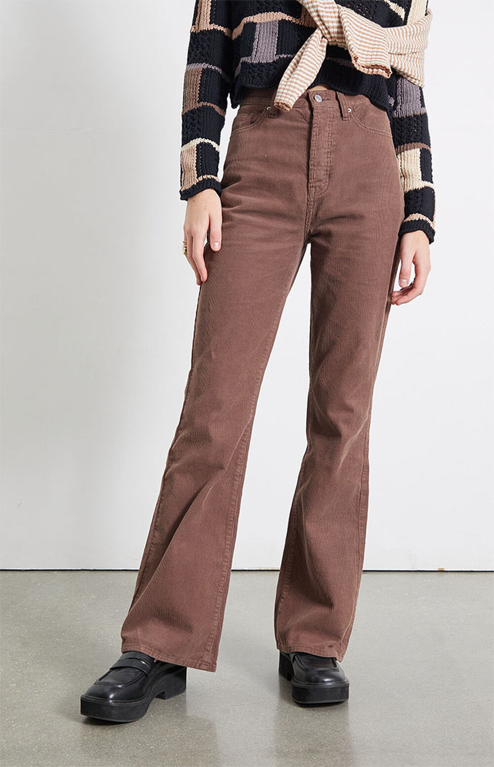 PacSun Brown Corduroy High Waisted Bootcut Jeans | PacSun