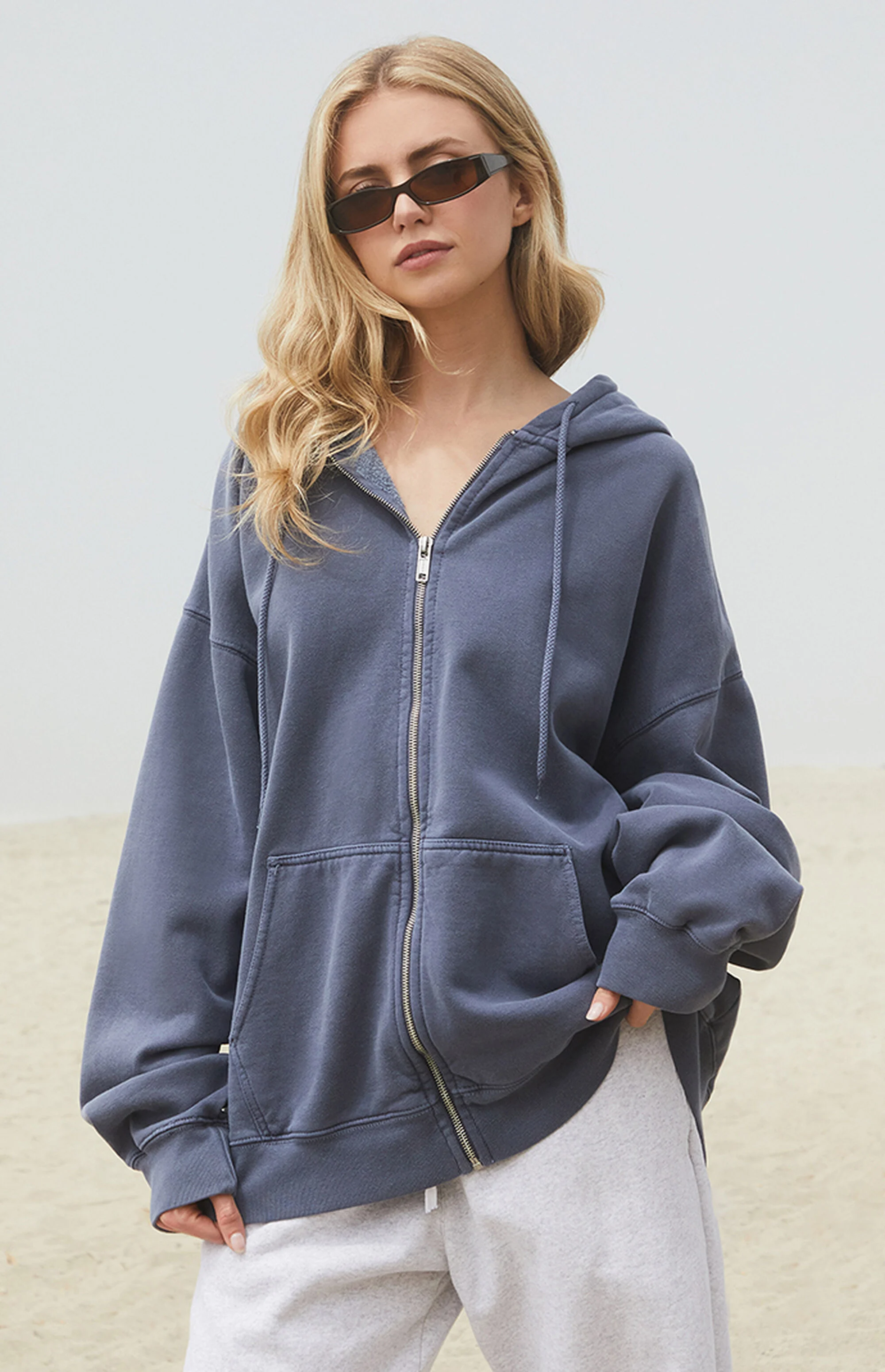 John Galt Christy Full Zip Oversized Hoodie | Pacsun