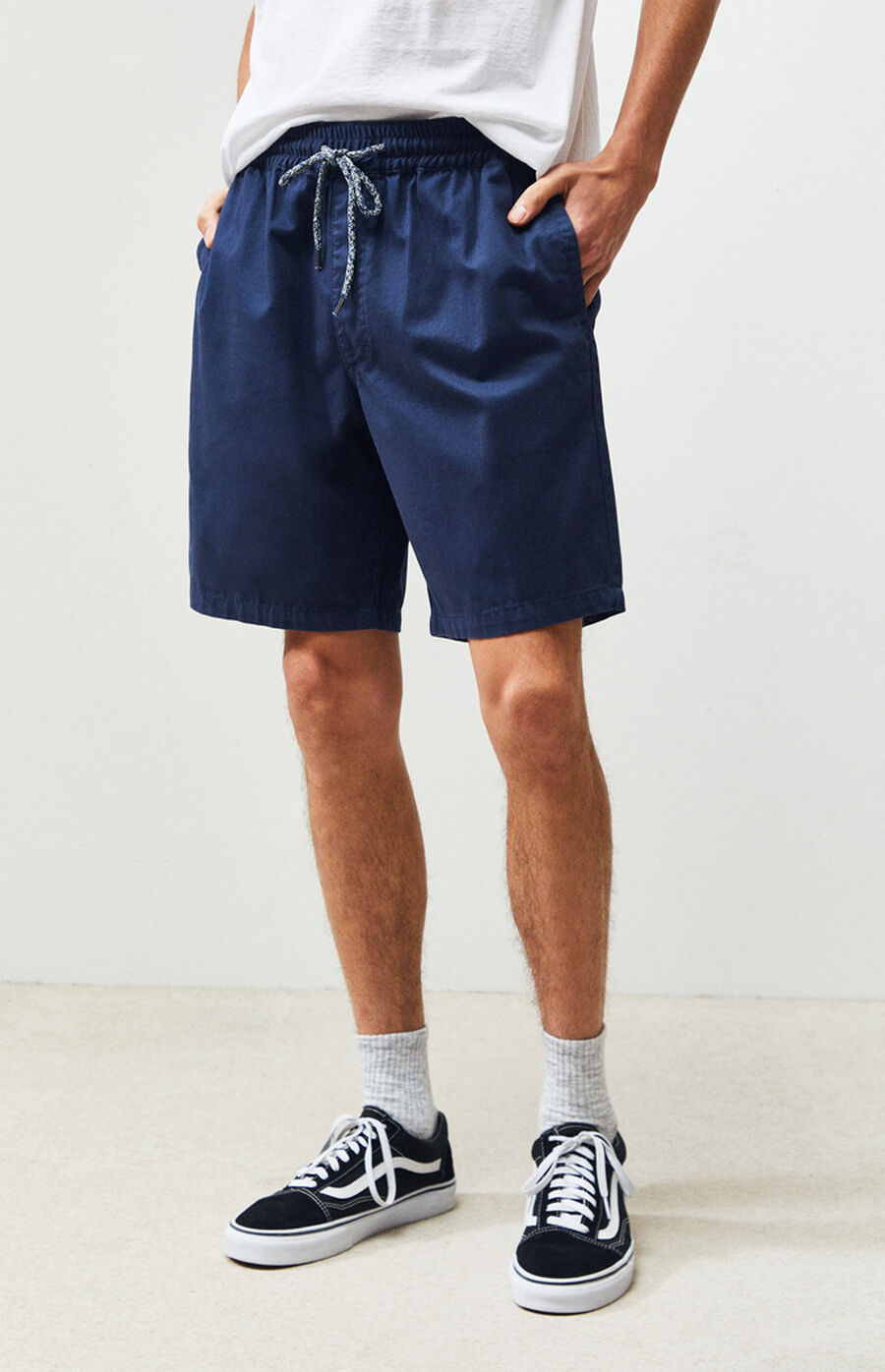 Blue Twill Drawstring Shorts | PacSun | PacSun