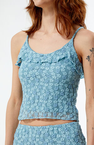 Daisy Street Bubble Lace Ruffle Tank Top | PacSun