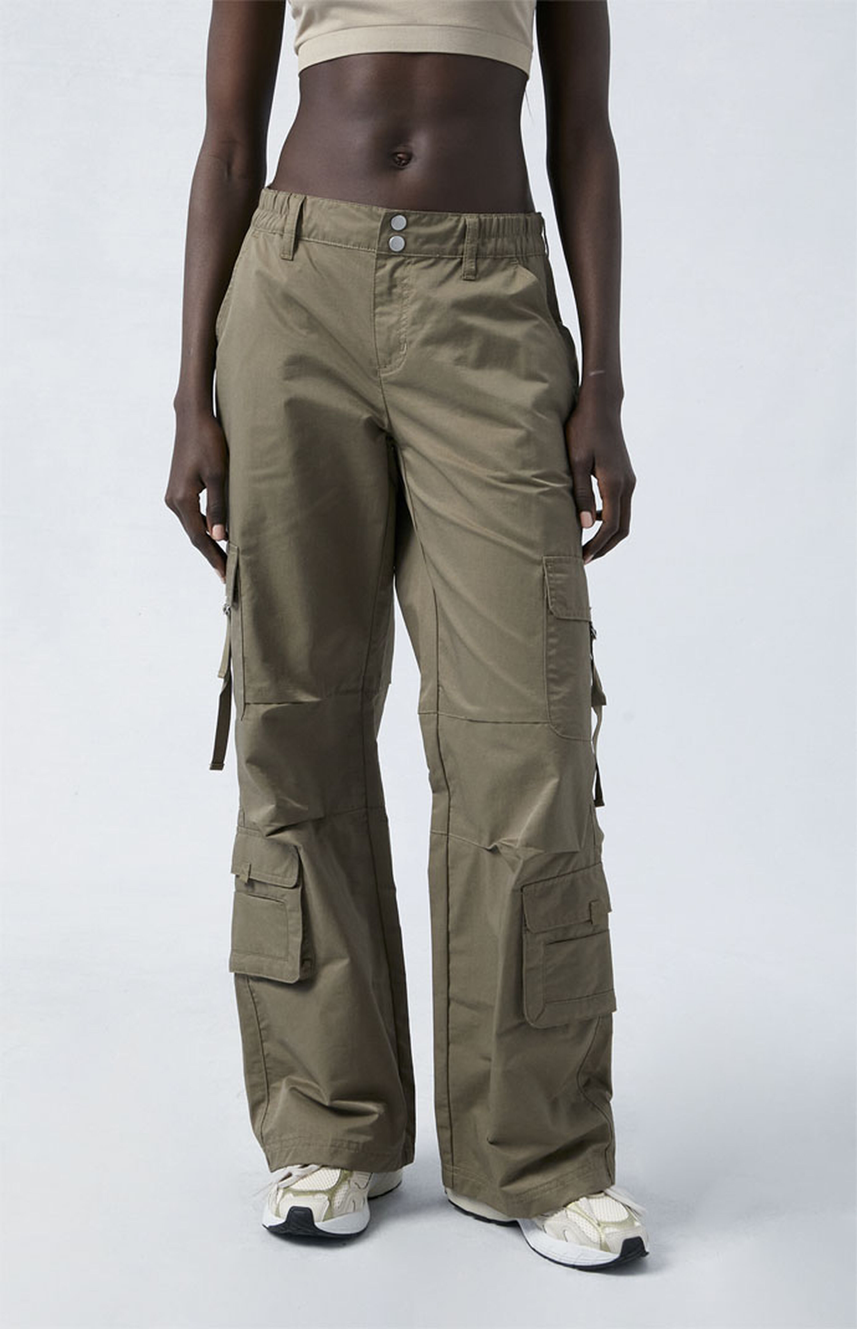 Pacsun Green Elastic Waist D-Ring Cargo Pants | Pacsun