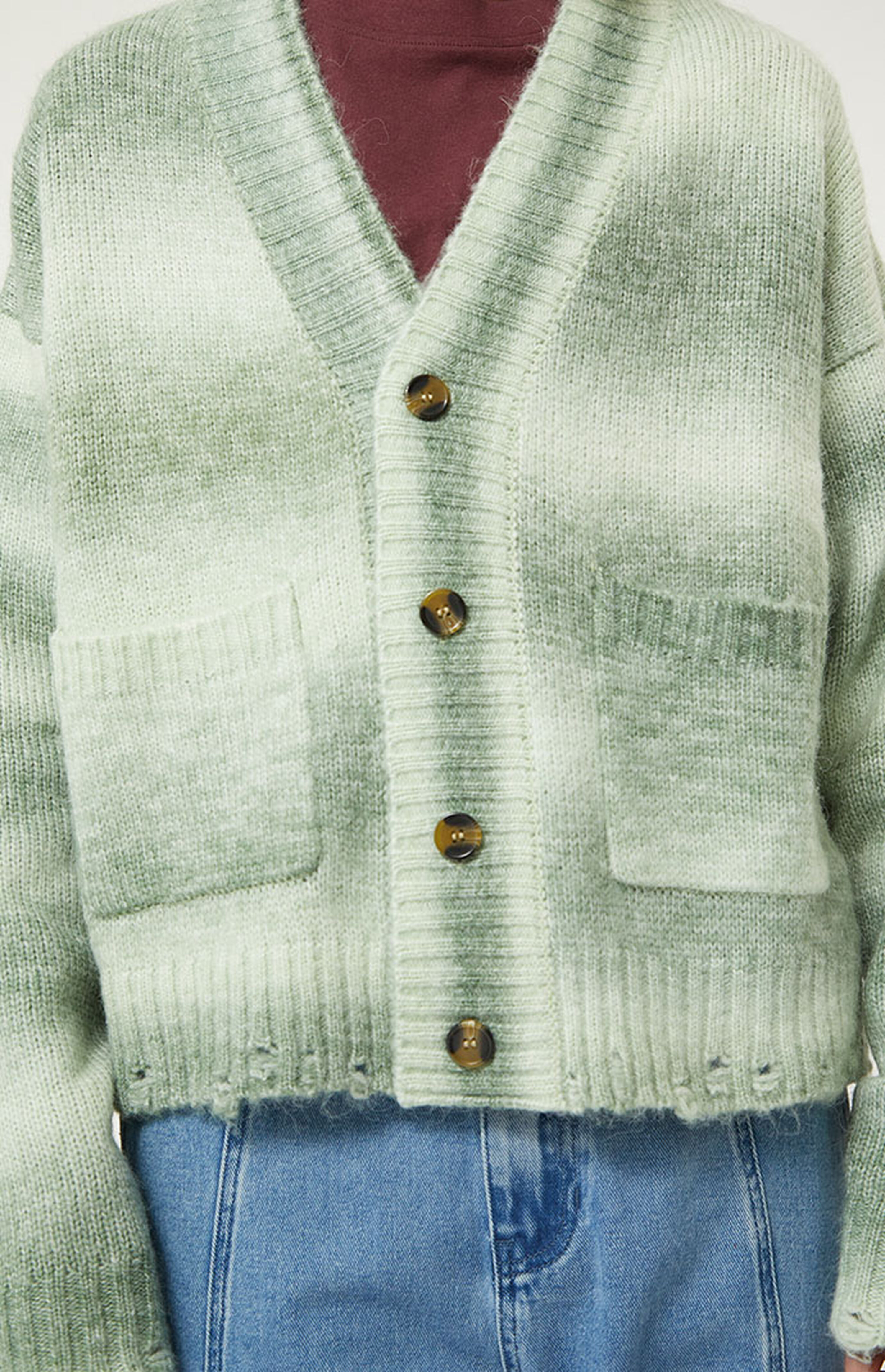 Pacsun Green Ombre Cropped Cardigan | PacSun