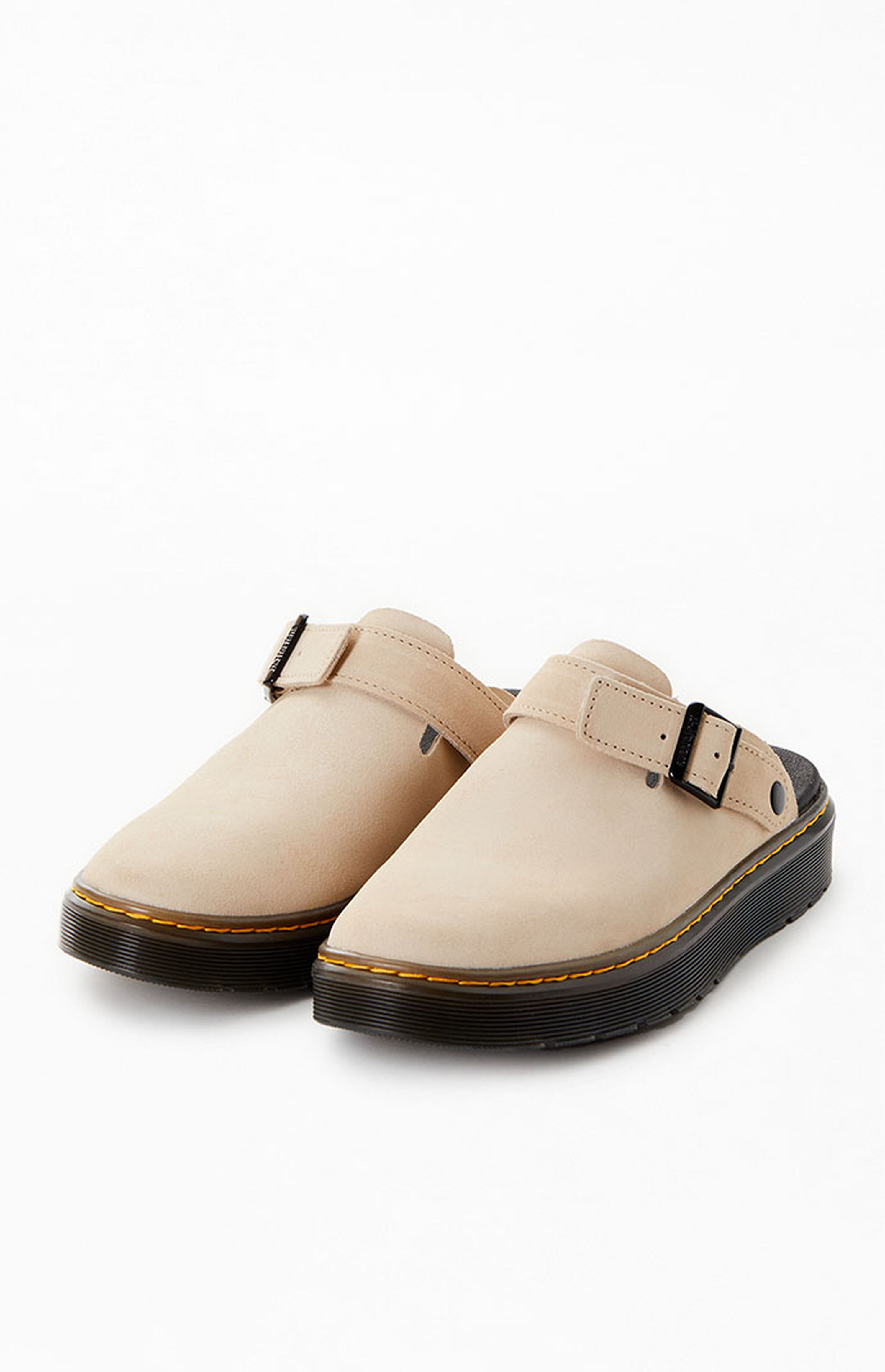 Dr Martens Women's Cream Carlson Suede Slingback Mules | Pacsun